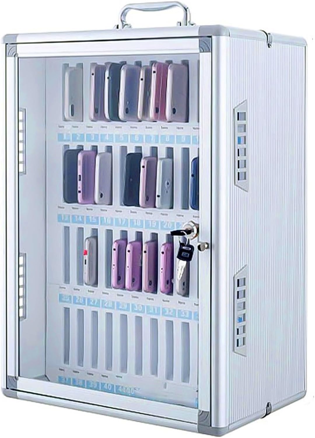 Amazon.com: Aluminum Alloy Phone Storage Cabinet with Ventilation Holes ...
