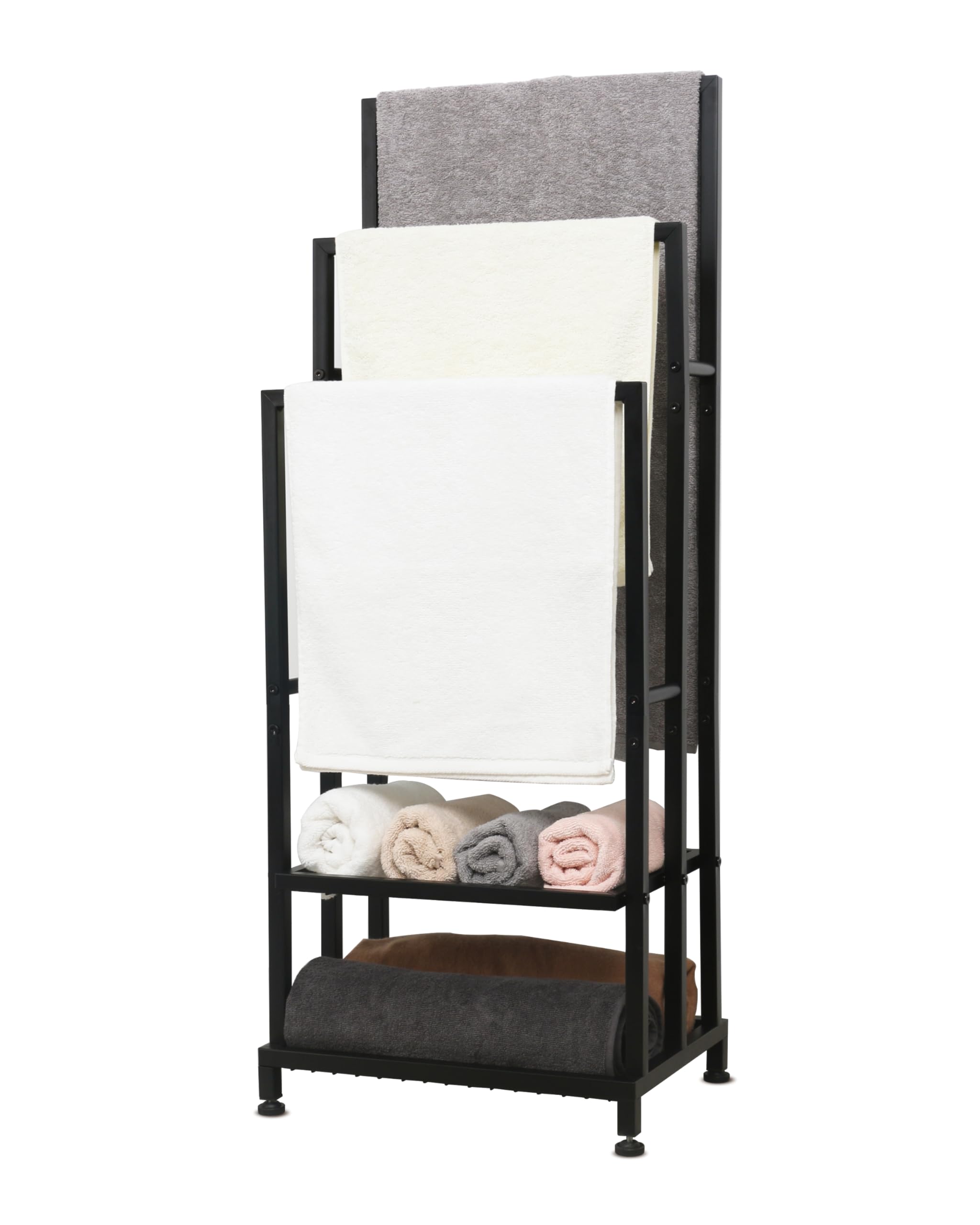 Amazon.com: ZOES HOMEWARE 41" H Free Standing Towel Rack for Bathroom ...