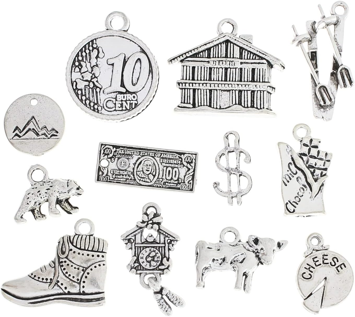 Amazon.com: Bohemian Findings Switzerland Charm Collection Antique ...