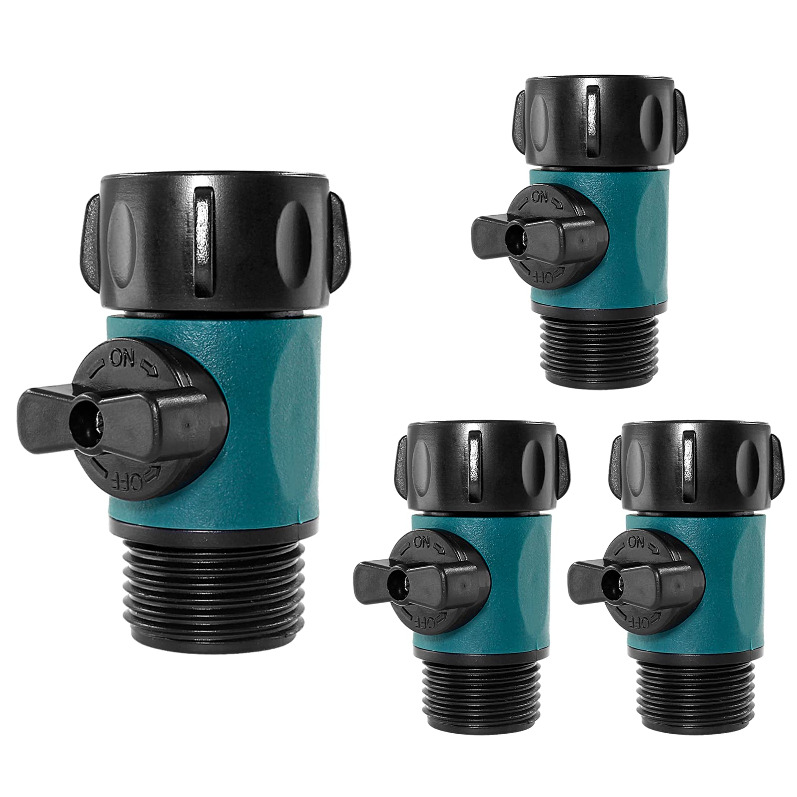 Amazon.com: Rierdge 4 Pack Plastic Garden Hose Shut Off Valve, 3/4 ...