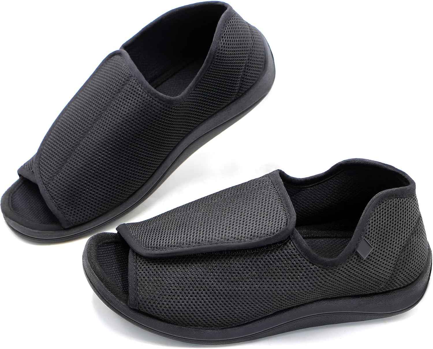 Amazon.com: Women's Open Toe Diabetic Sandals Wide Width, Adjustable ...