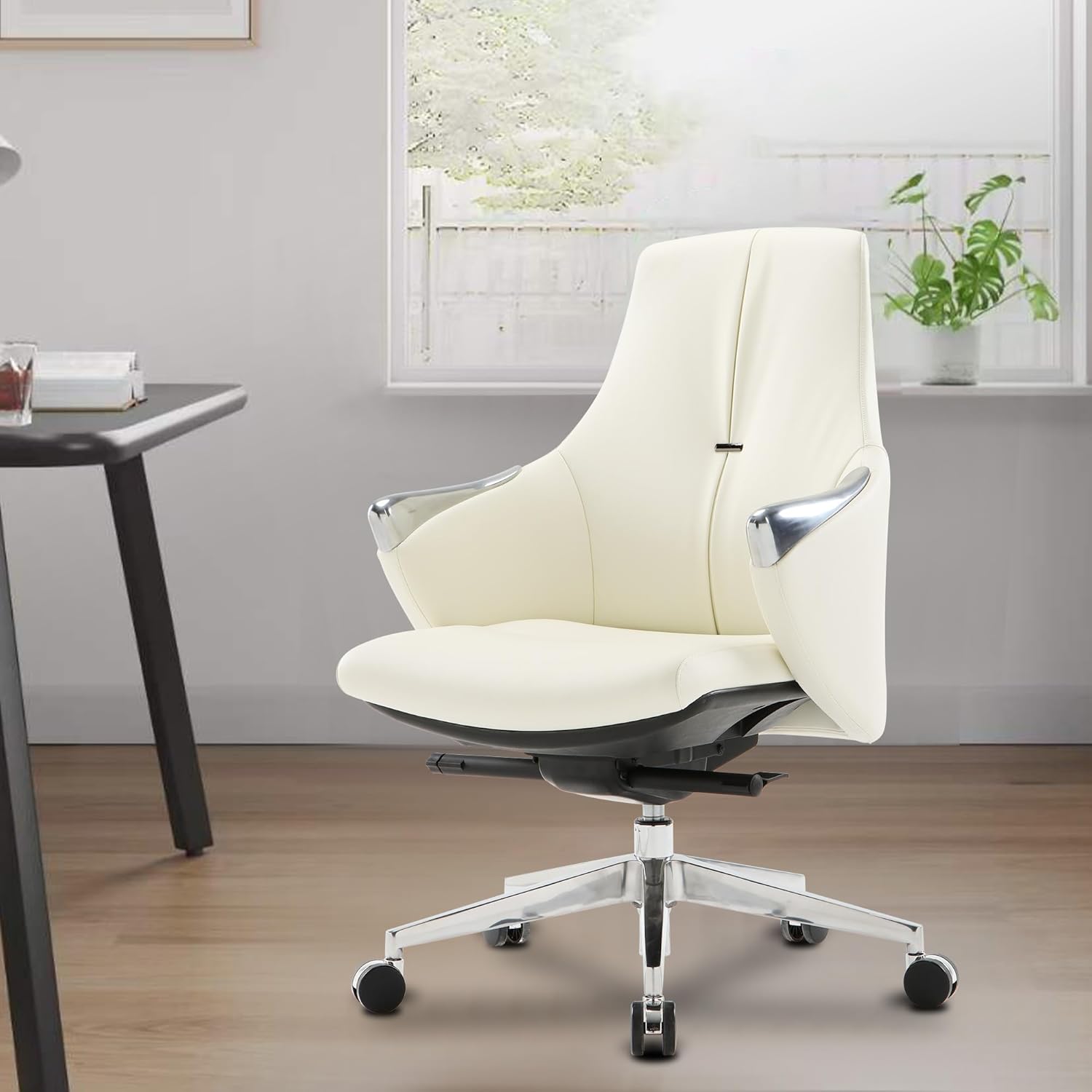 Amazon.com: Executive Office Chair, Leather Ergonomic Office Chair ...