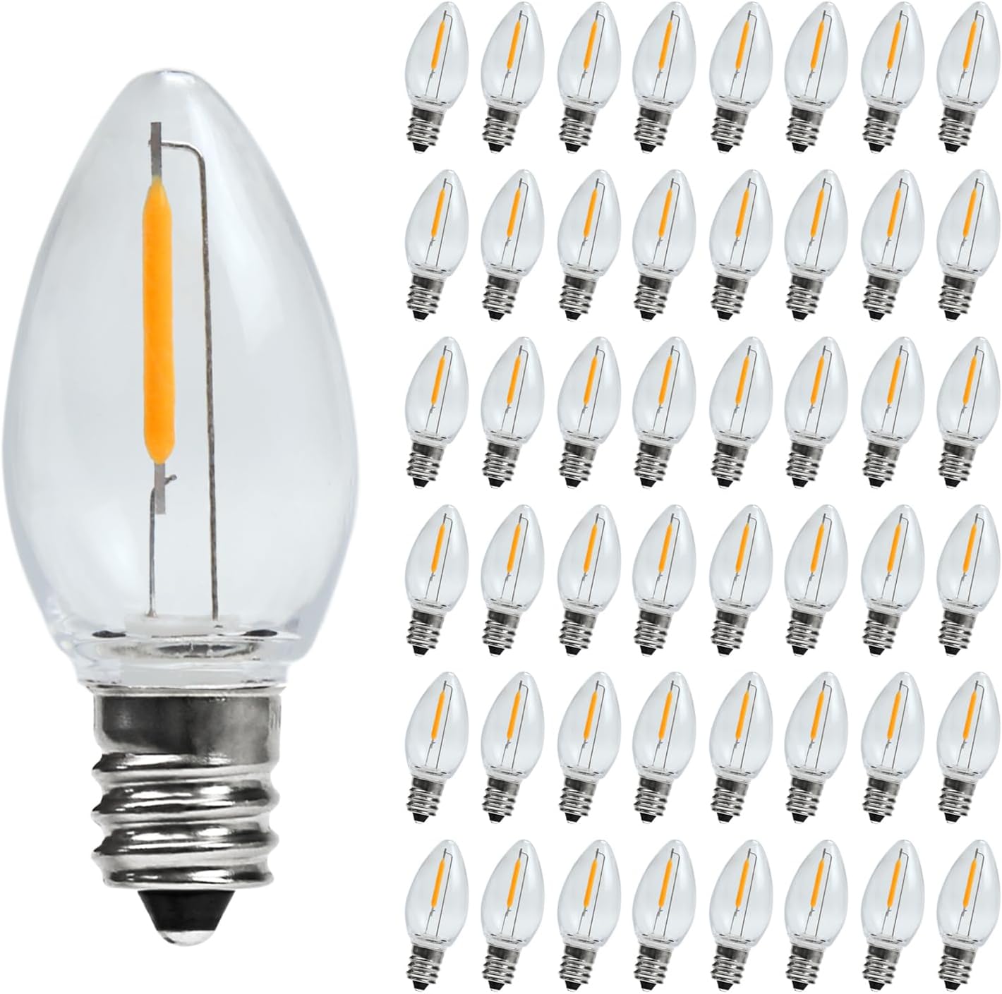 Austin Coast 25PACK LED Night Light Bulbs, C7 Candelabra LED Light ...
