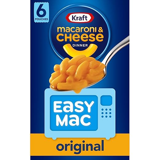 Amazon.com : Kraft Easy Mac Original Macaroni & Cheese Microwavable ...