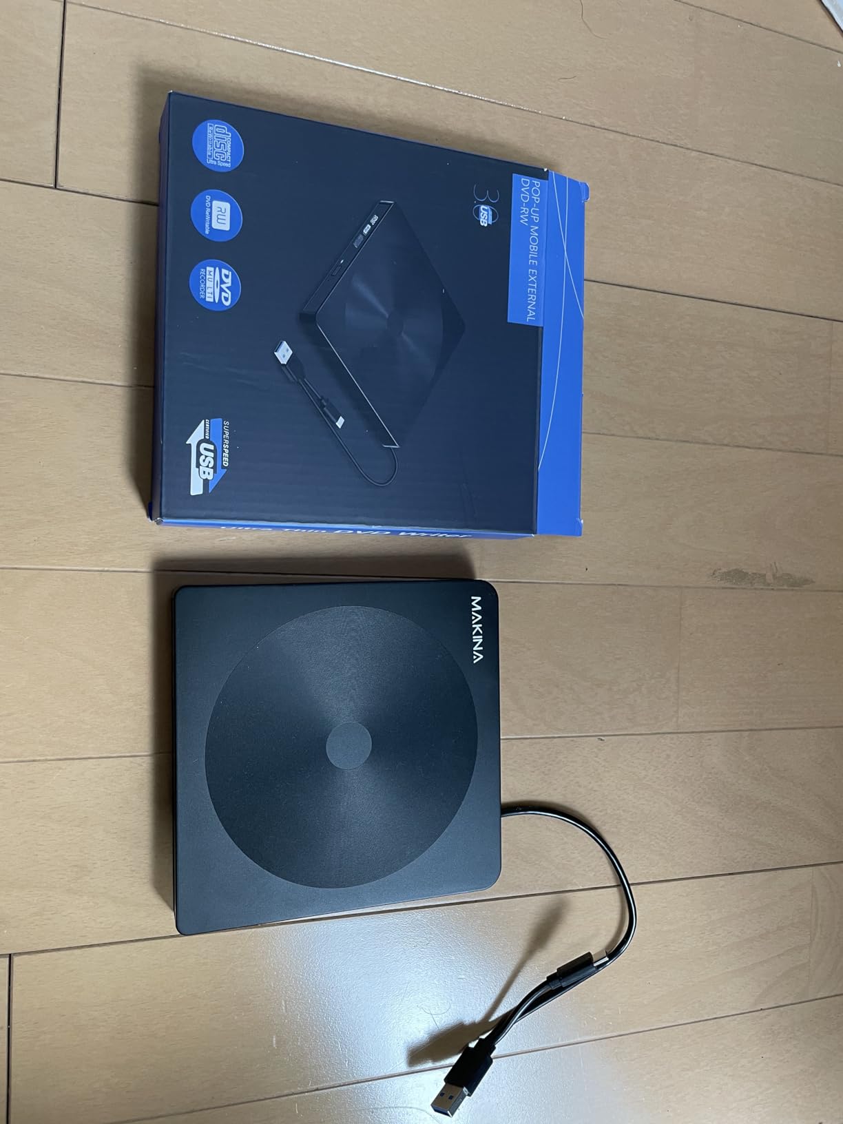 Amazon.co.jp: DVD/CDドライブ 外付け CD模様デザイン USB3.2(Gen1)/3.0&Type-C Windows/Linux/Mac OS 内蔵ケーブル 書込みソフト ...