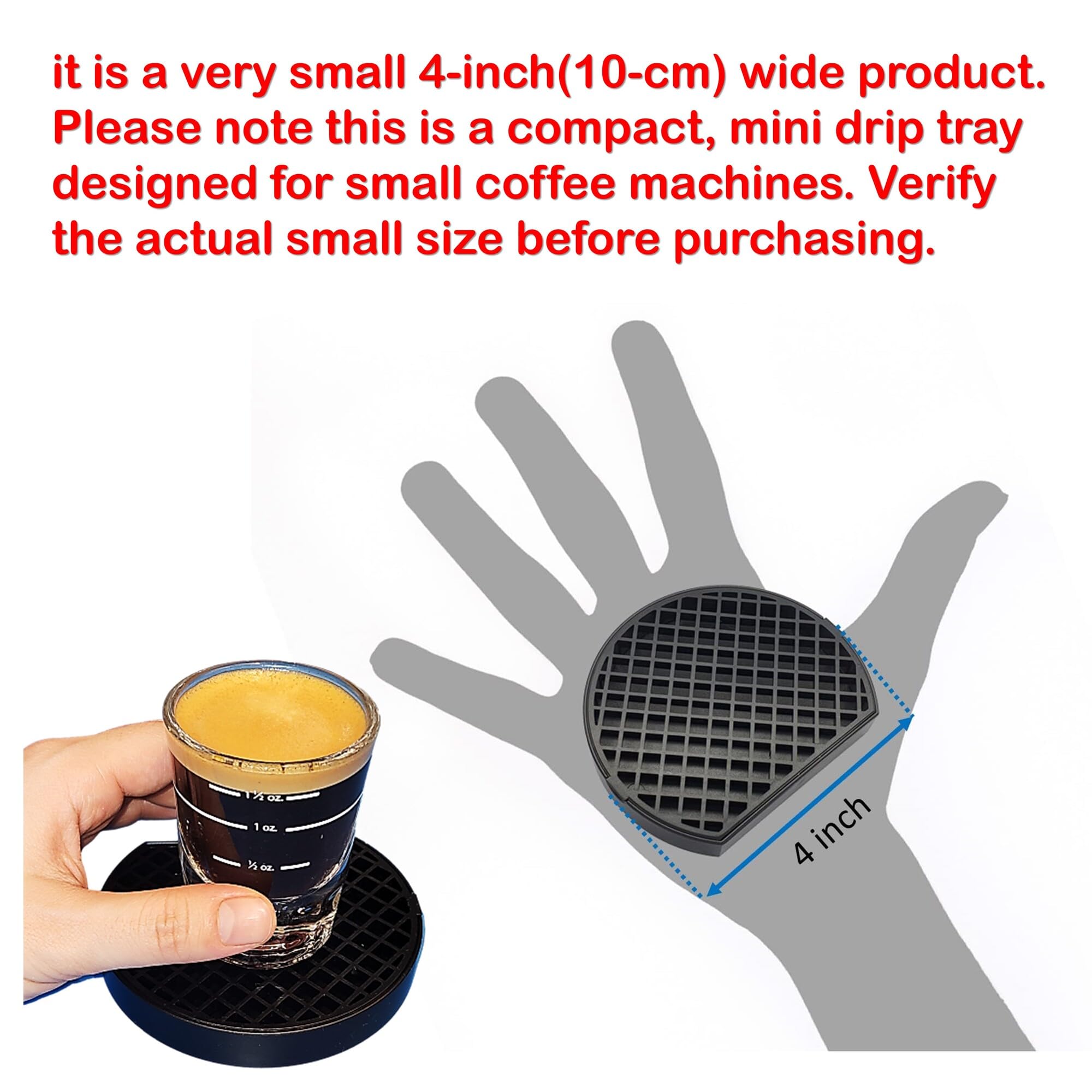 Snapklik.com : Coffee Drip Catcher 4 Inches Small Drip Tray For Drink ...