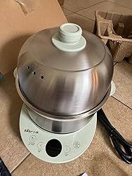 Amazon.com: Bar Electric Small Food Steamer 2 Tier, Egg Cooker with ...