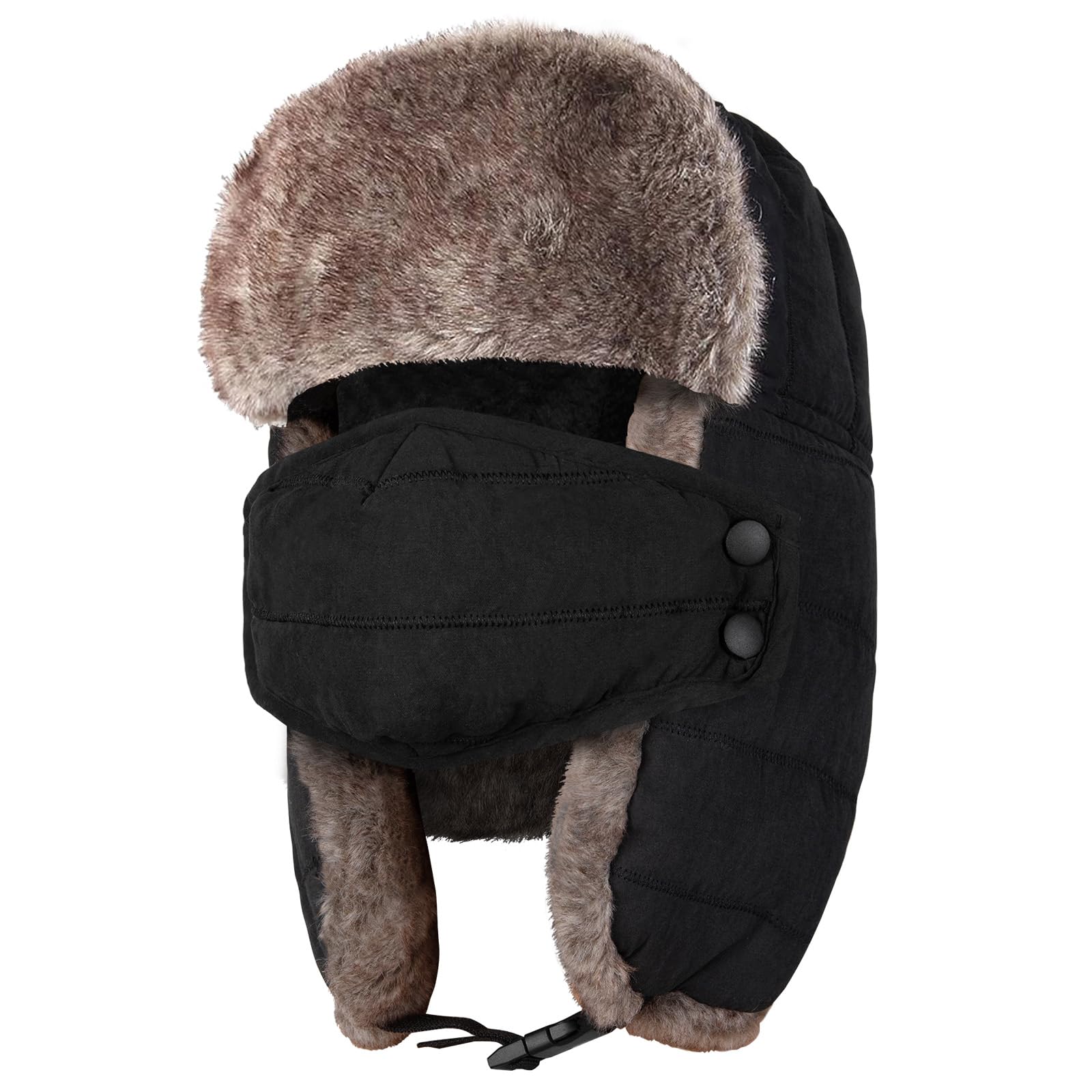 POL PARKMAN Trapper Hat Warm Winter Hat for Men Women with Mask Ushanka ...