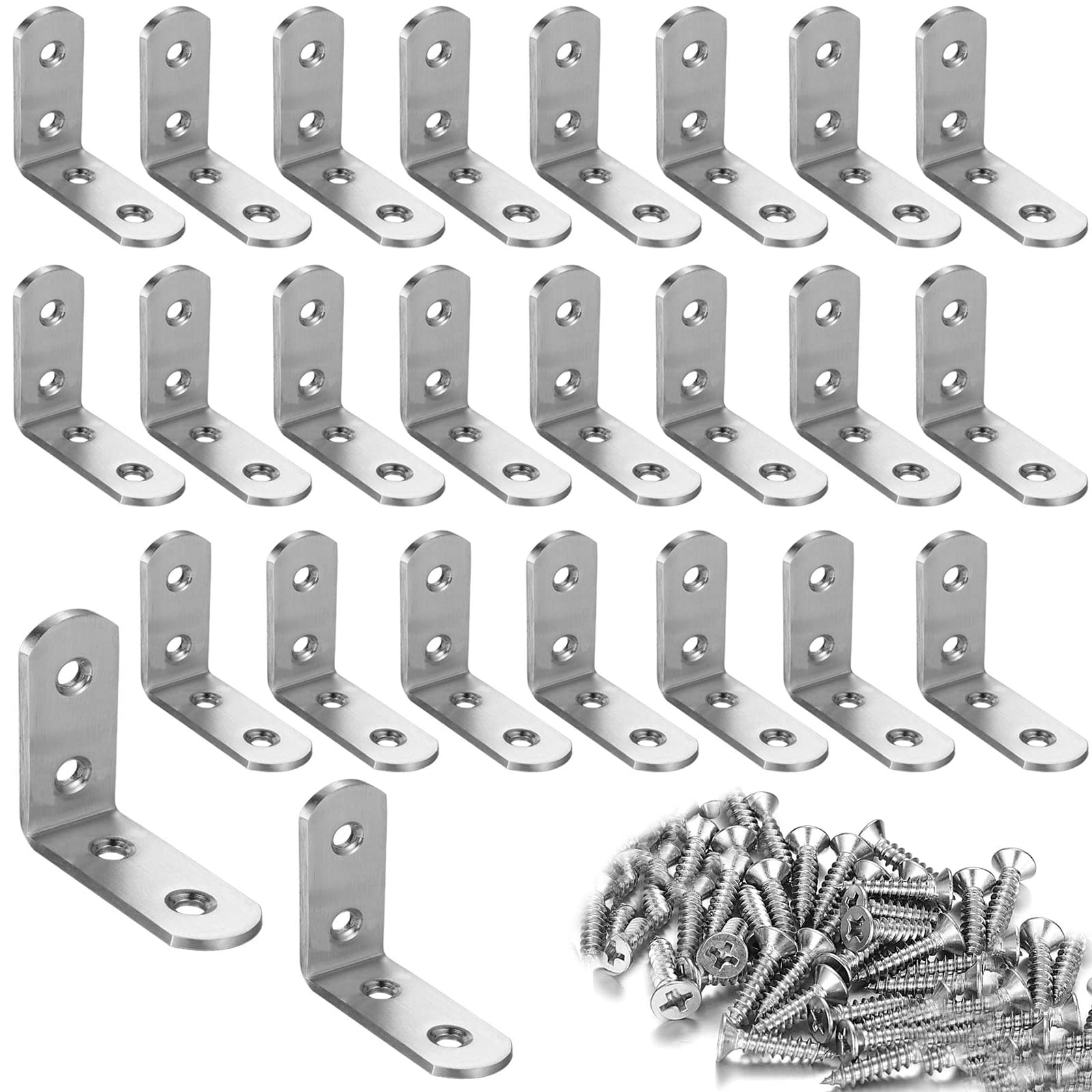 Snapklik.com : 25PCS L Corner Bracket YQBOOM Corner Brace 40MM X 40MM ...