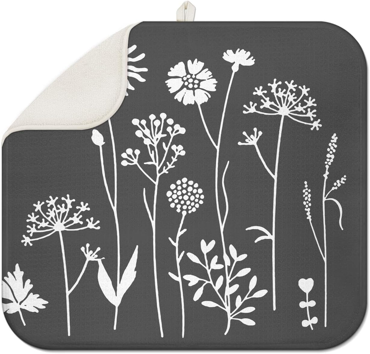 Amazon.com: Dish Drying Mat, Highly Absorbent Microfiber Kitchen ...