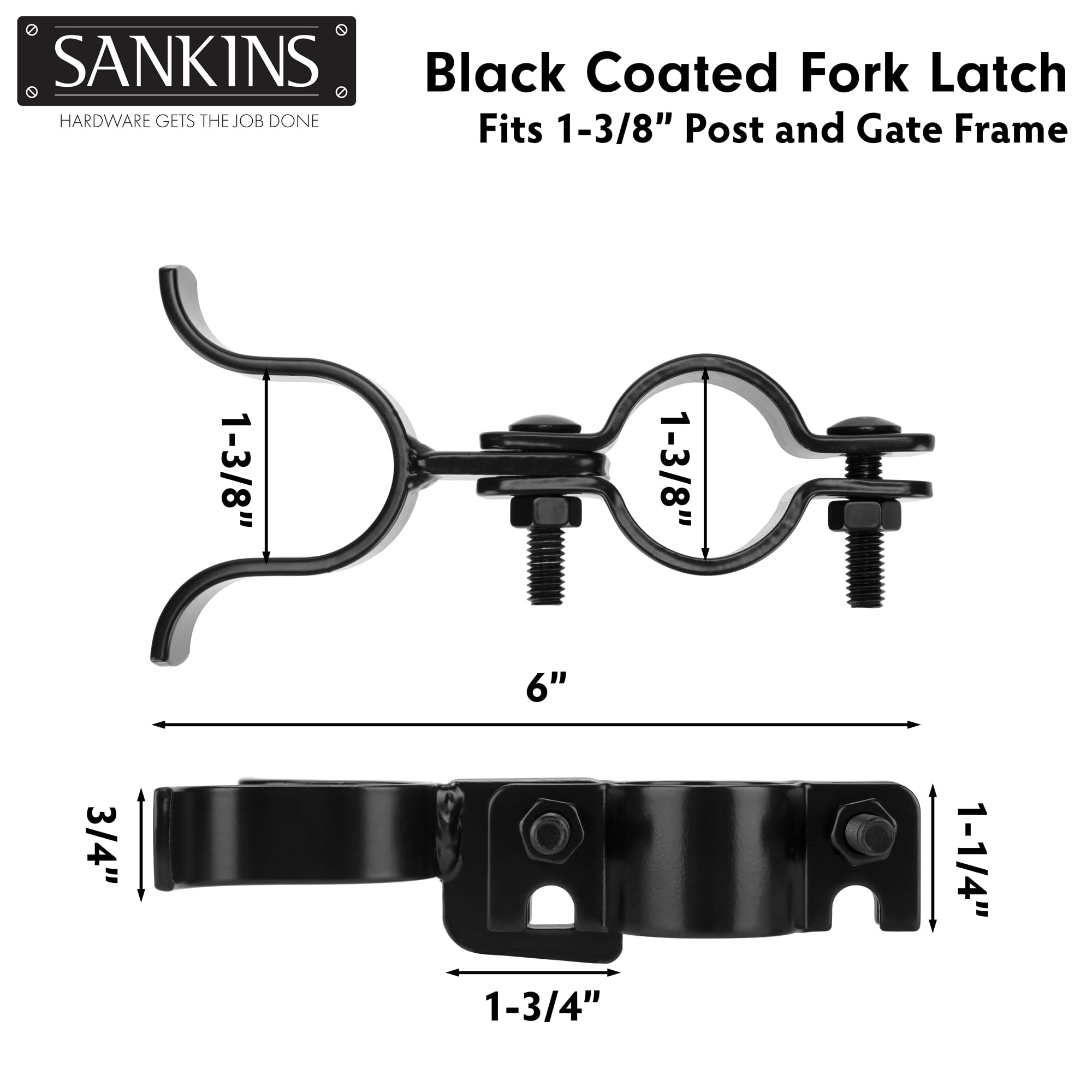 Snapklik.com : SANKINS Chain Link Fence Gate Fork Latch, 1-3/8" X 1-3/8 ...