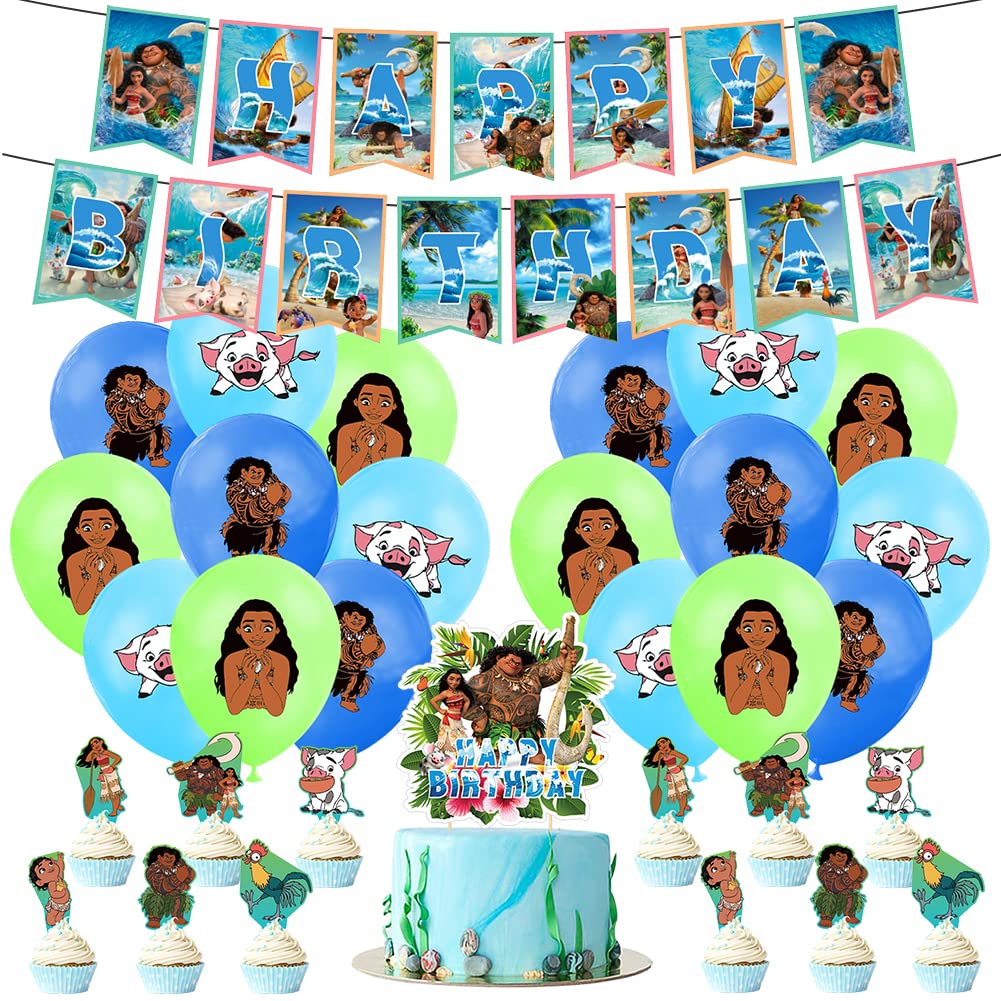 Buy Moana Party Balloons, 32 Pieces Moana Party Supplies, Birthday ...