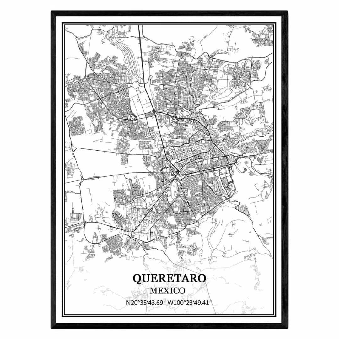 Queretaro City Mexico Map Map Of Queretaro, Mexico By Sateda Vectors