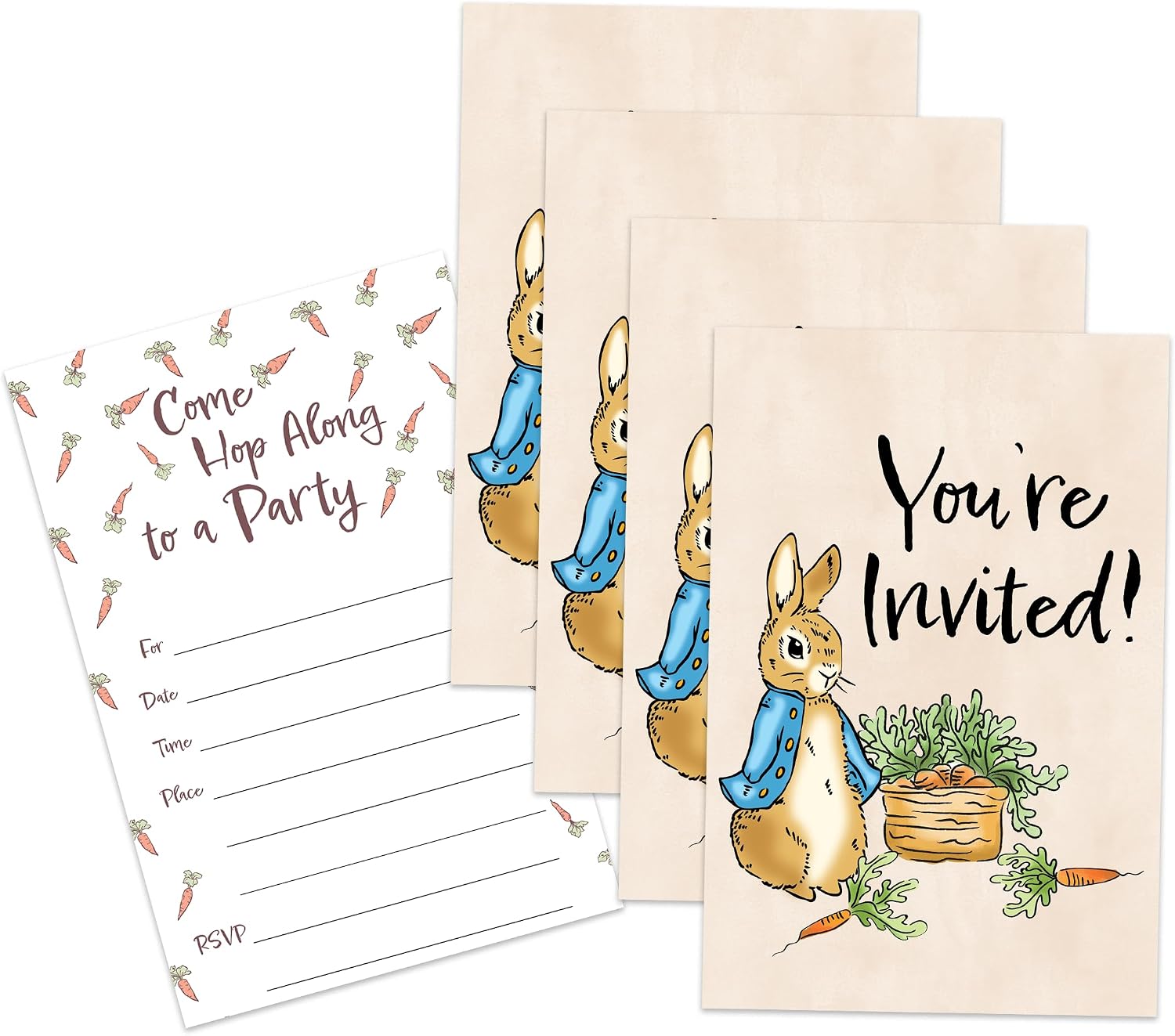 Amazon.com: Peter Rabbit Baby Shower or Birthday Party Invites - 20 ...