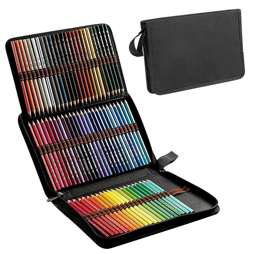 Amazon.com: HKSICHENGKEJI Colored Pencil Case 36/72 Slot Pencil Box ...