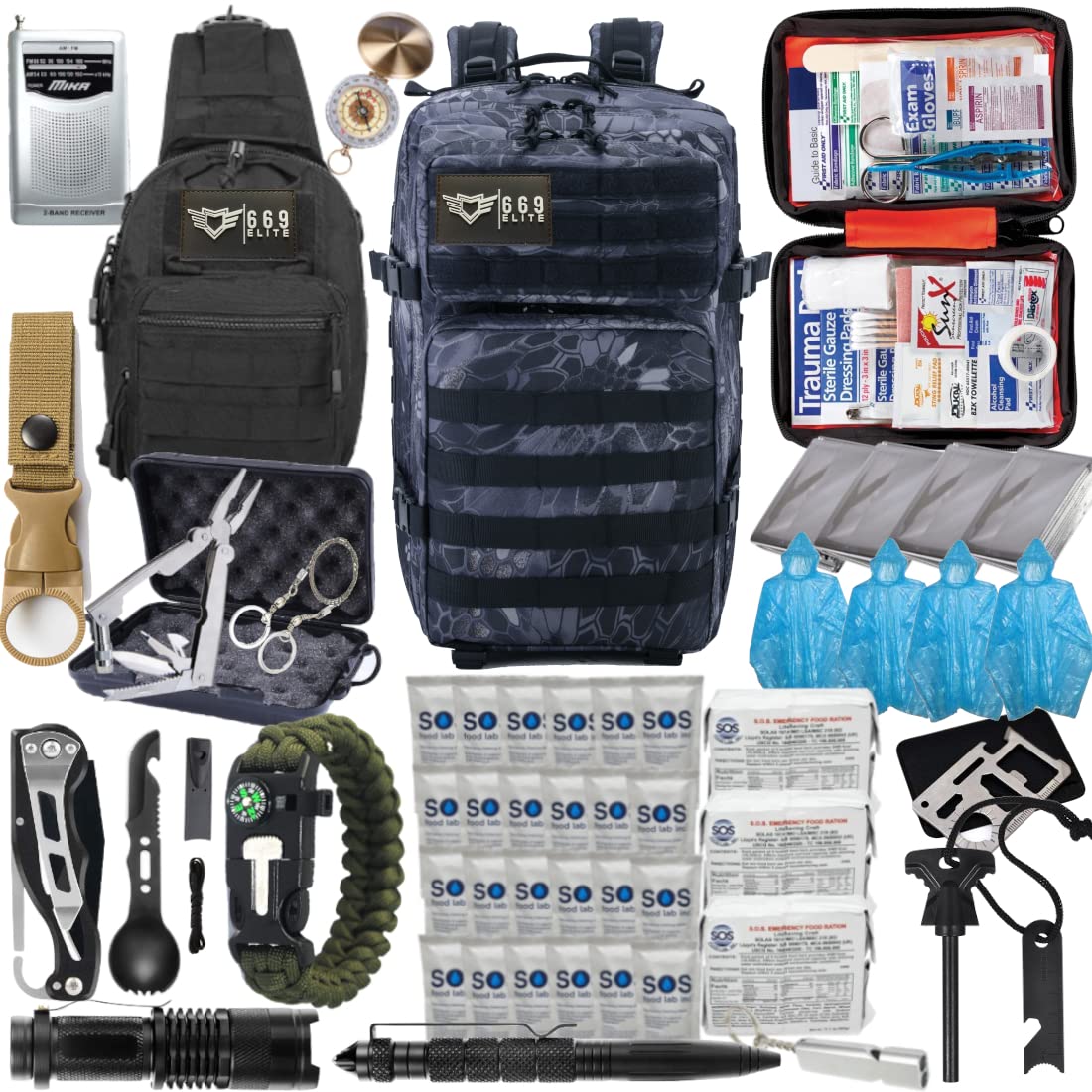 Buy 669 Elite Premium Emergency Survival Gear Equipment Backpack ...