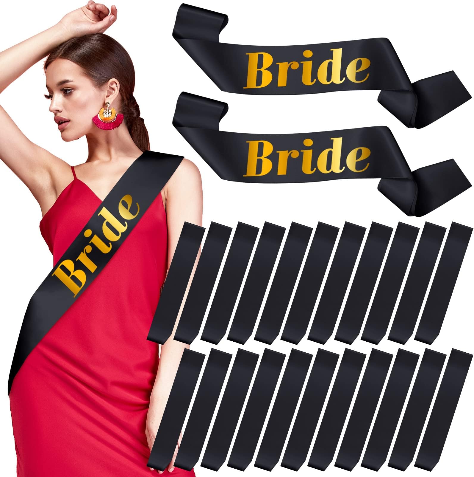 Amazon.com: 10 Pack Beauty Pageant Sashes Blank Satin Sashes White ...