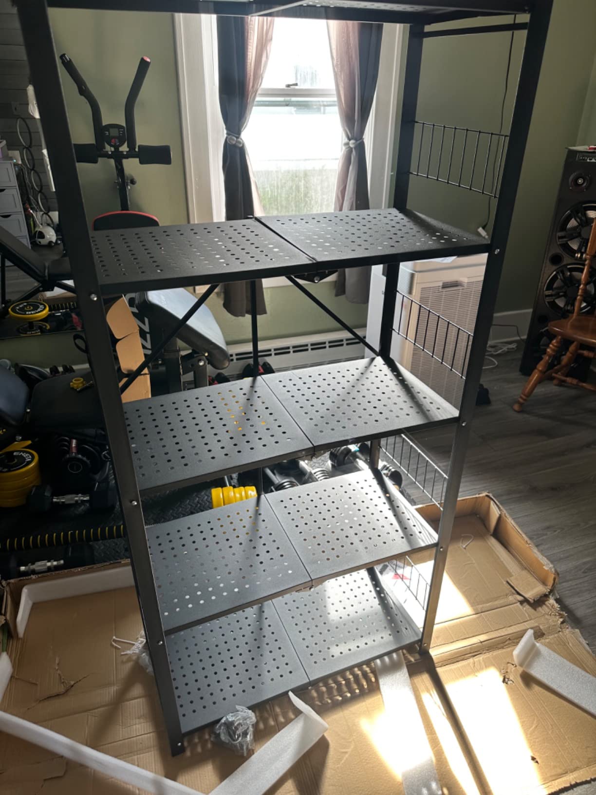 $13/mo - Finance Storage Shelves,Wheeled Folding Steel Wire Shelving,4 ...