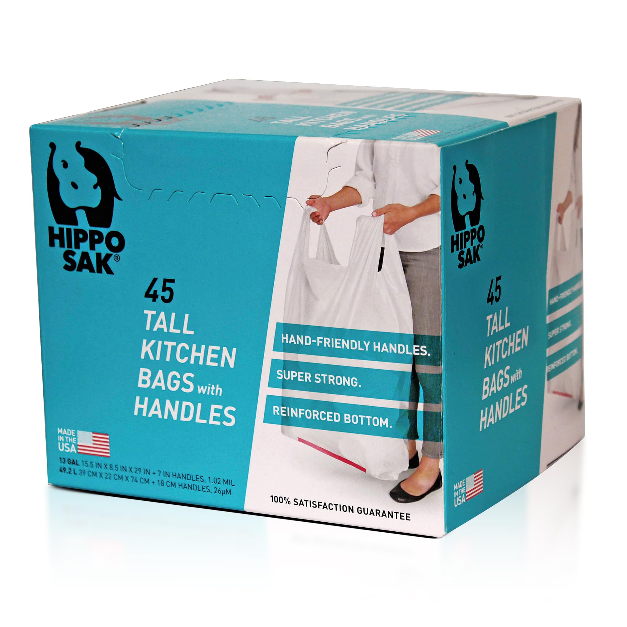 Amazon.com: Hippo Sak - Tall Kitchen Garbage Bags with Ergonomic ...