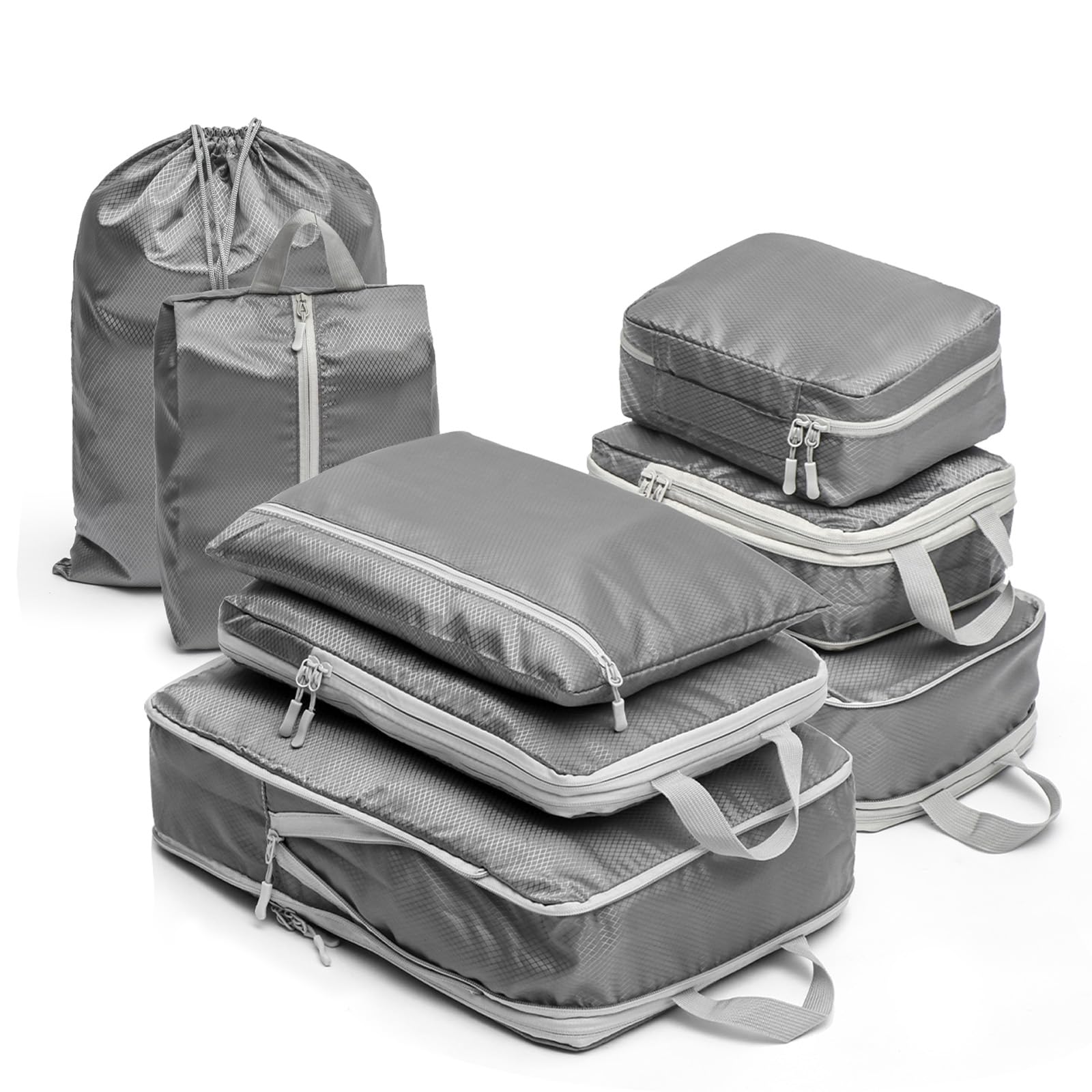 Compression Packing Cubes Travel Organizer, 8 Set Packing Cubes ...