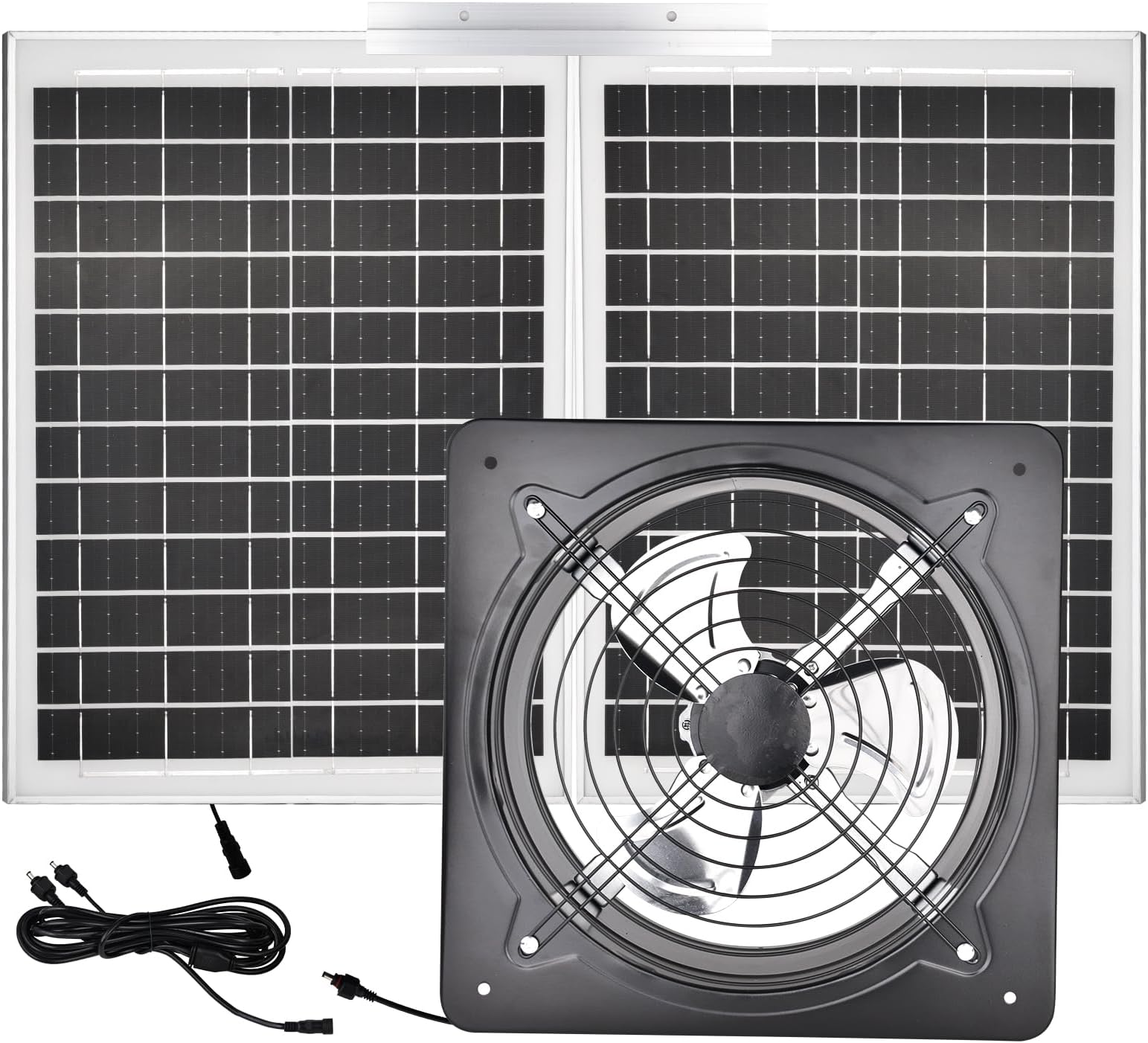 Amazon.com : 40W Solar Attic Fan Kit, 40W Solar Panel + a 25W DC Fan ...