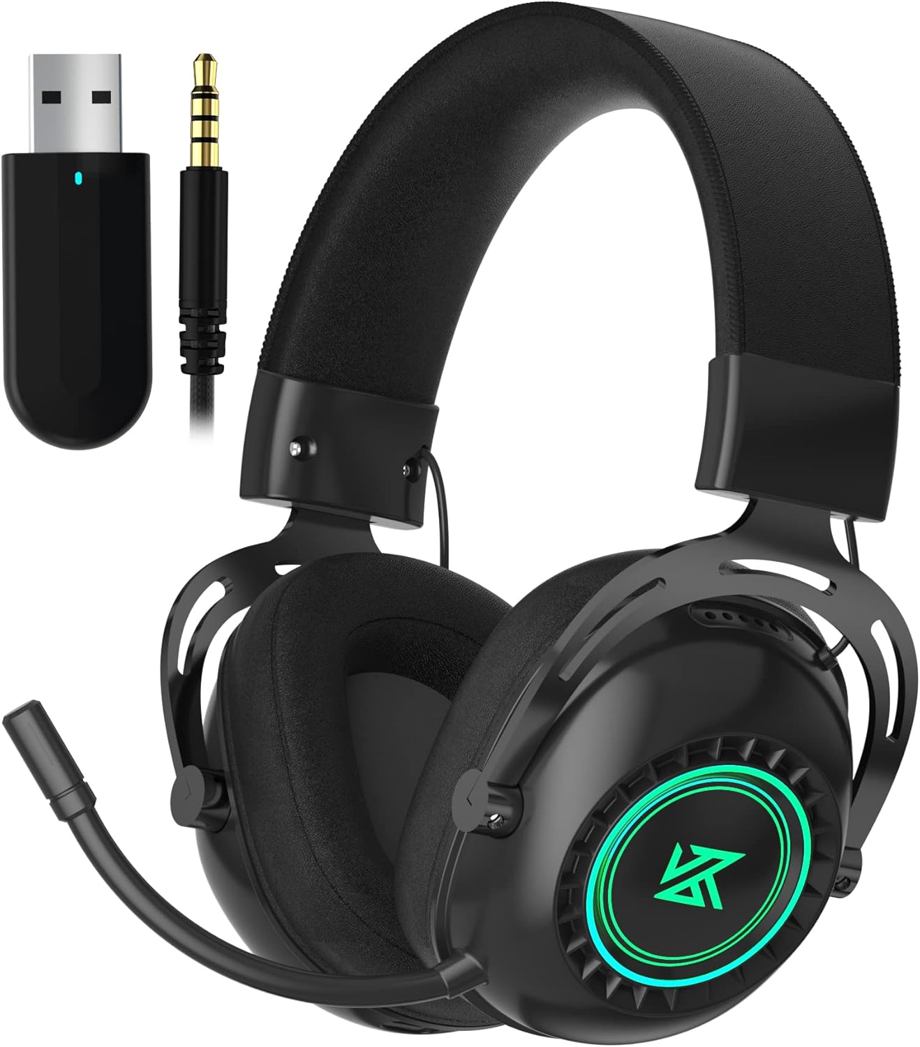 Amazon.com: KZ GP20 Gaming Headset 2.4G Wirelss Wired Headphone with ...