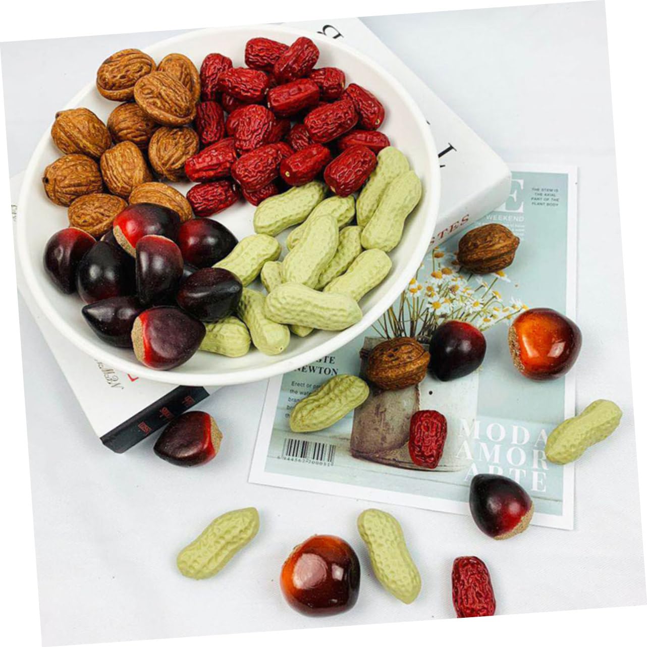 20Pcs Fake Artificial Chestnut Decoration Food Model Chestnut Display ...