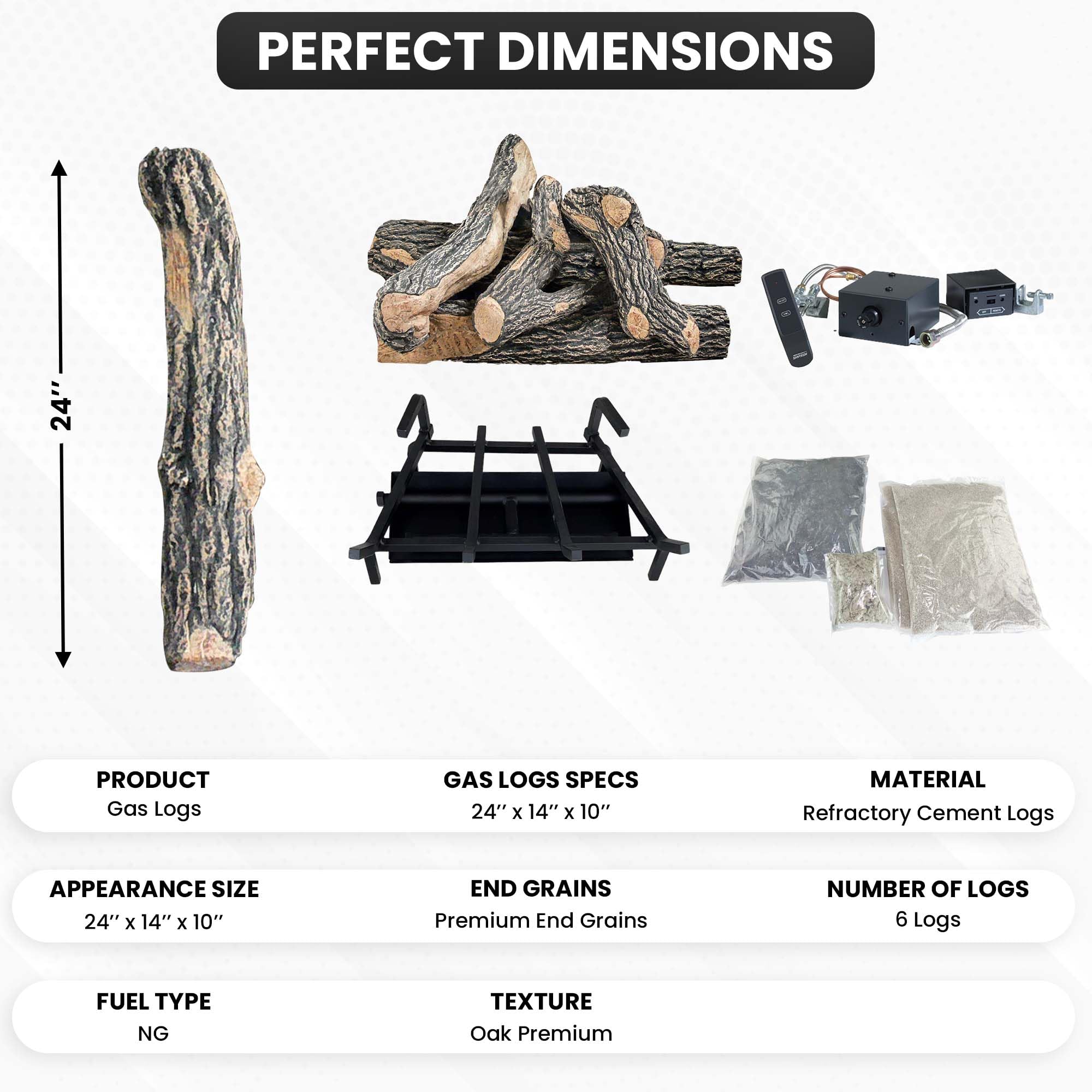 Snapklik.com : Dreffco Premium Gas Logs - For Vented Fireplaces ...