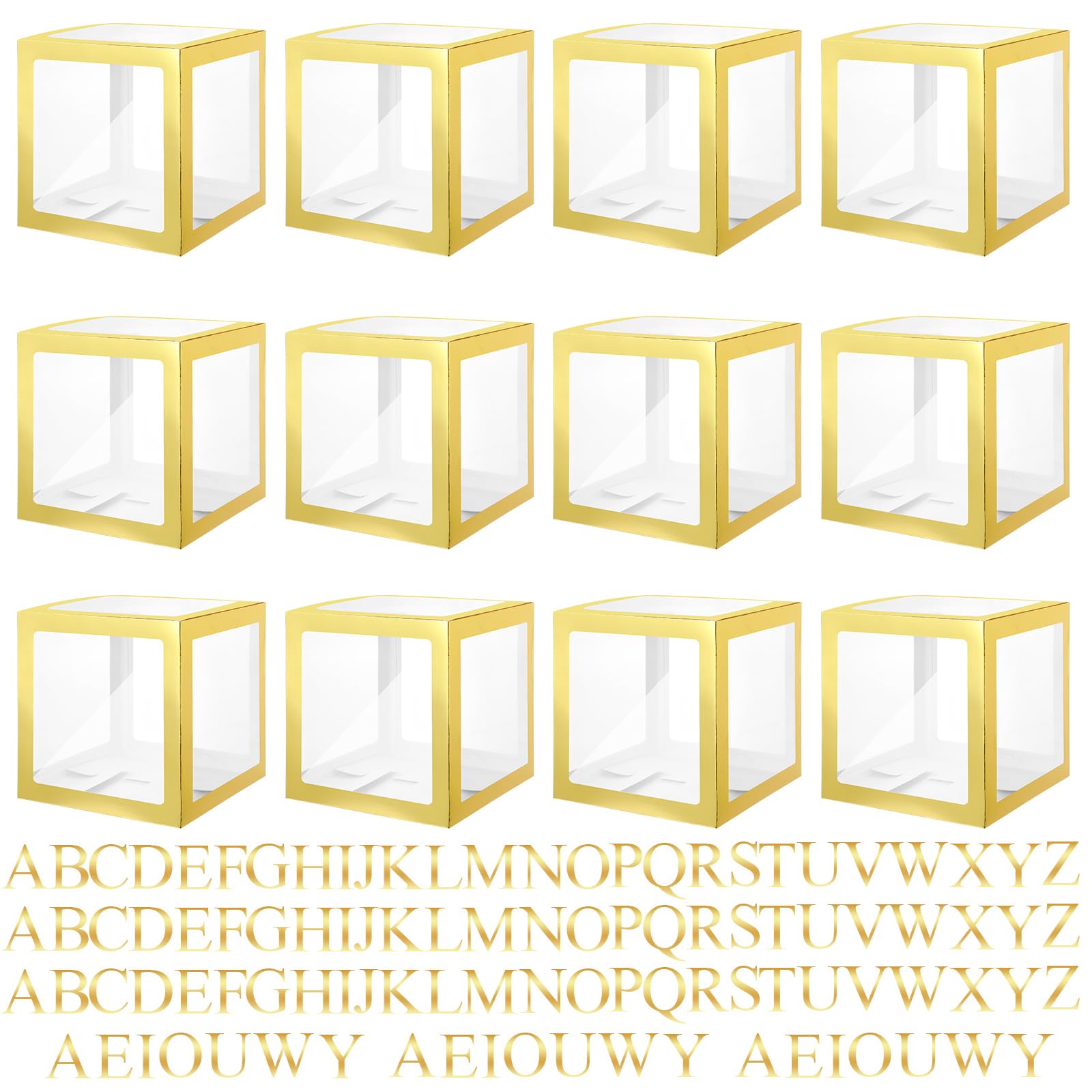 Amazon.com: Thyle 12 Pcs Transparent Balloon Boxes Clear Balloon Boxes ...