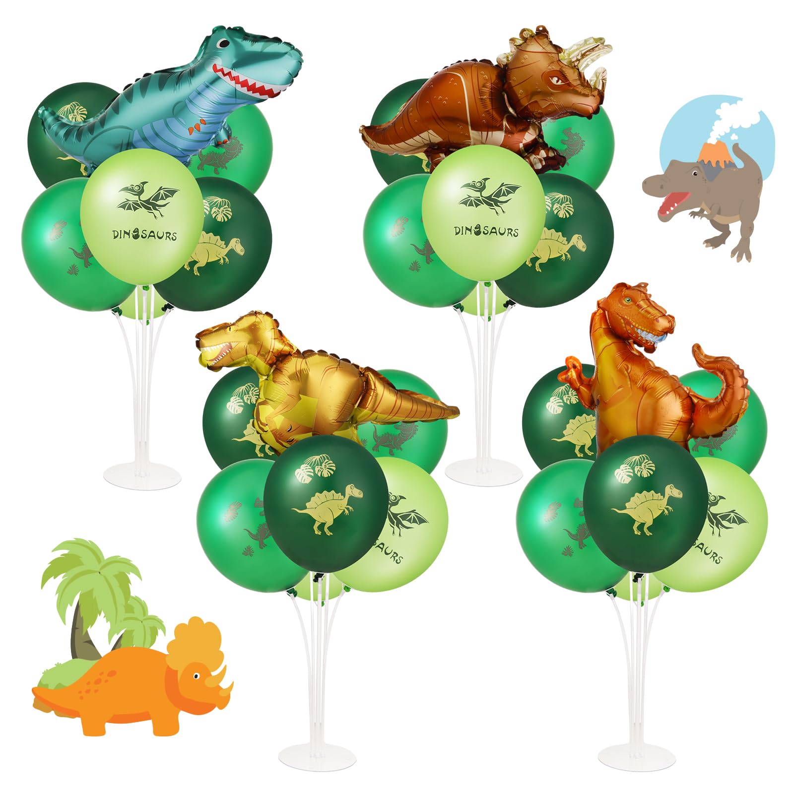Amazon.com: Hoemwarm Dino Balloons Dinosaur Balloons Stand Kit for ...