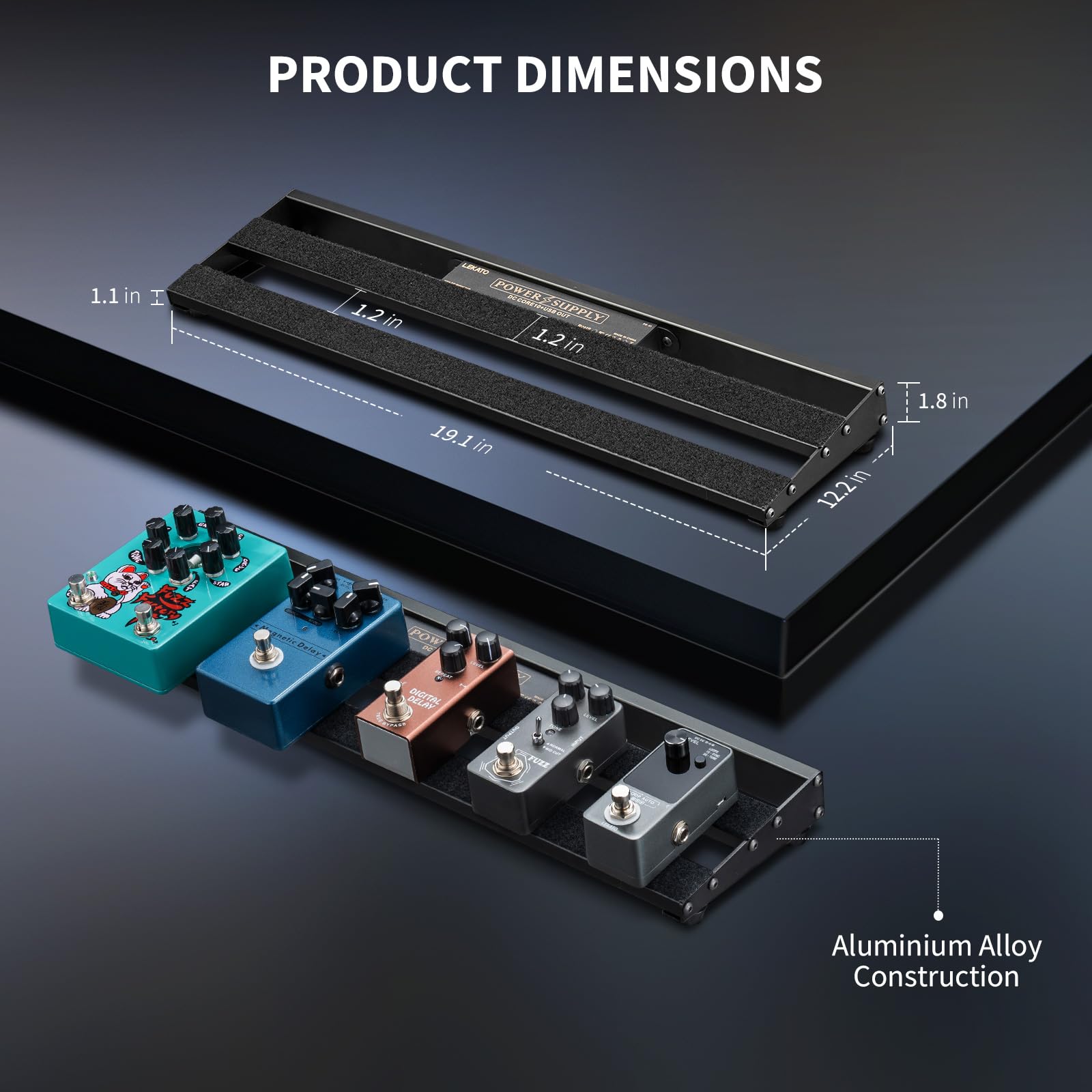 Snapklik.com : LEKATO Guitar Pedal Board, Pedal Board