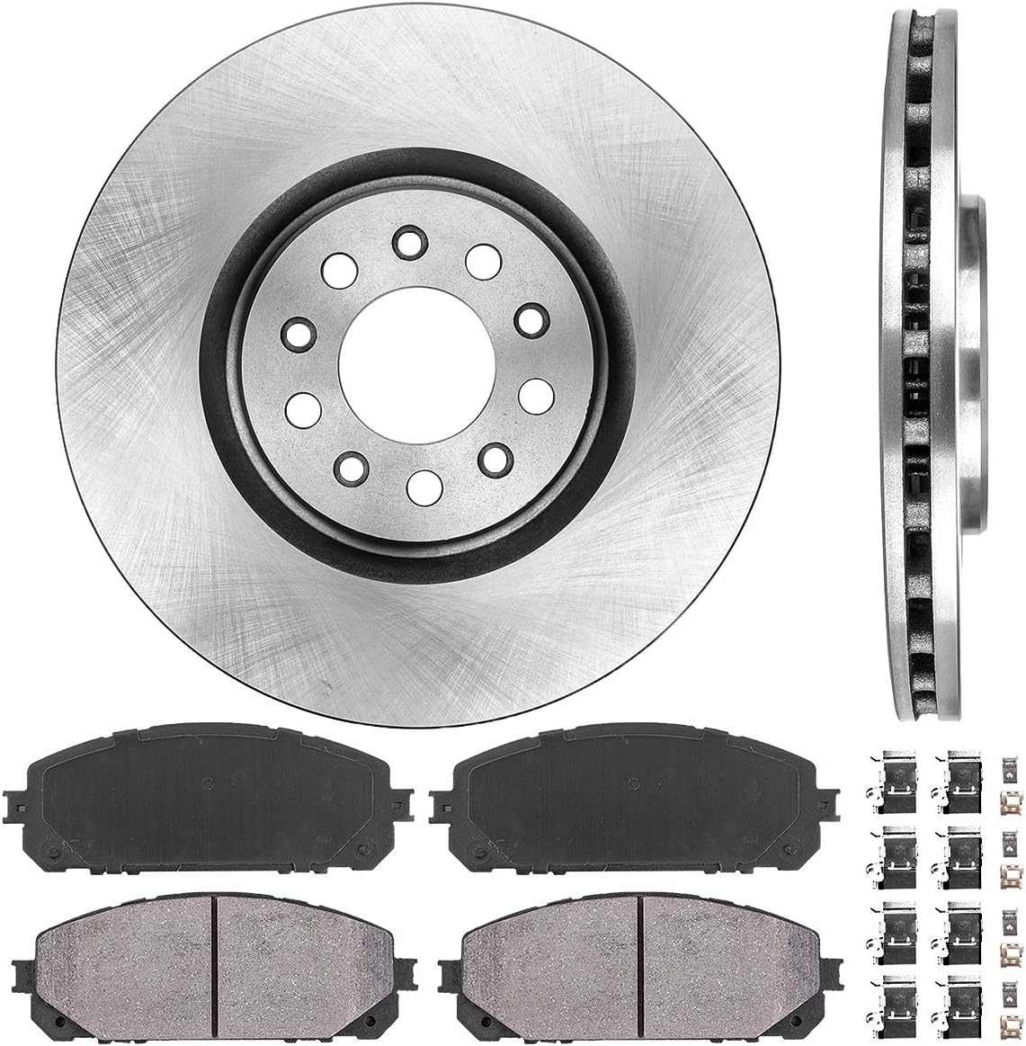 Amazon.com: Max Advanced Brakes Front Brake Kit For 2014-2022 Jeep Cherokee Single Piston ...