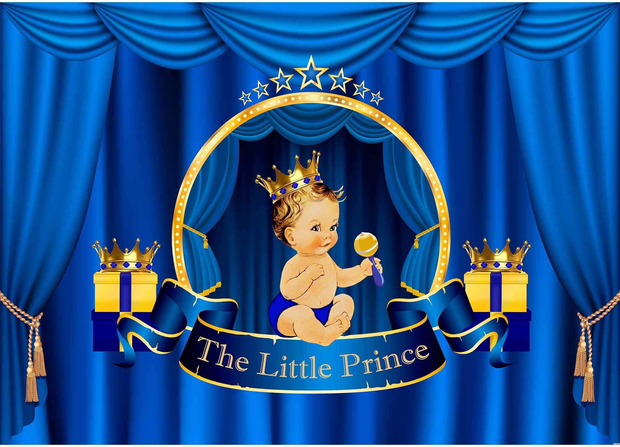 Amazon.com : DASHAN 5x3ft Vinyl Baby Shower Backdrop Baby Boy Silver ...