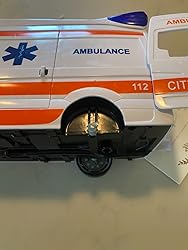 Amazon.com: Kiddie Play Ambulance Toy with Lights and Sound Friction ...