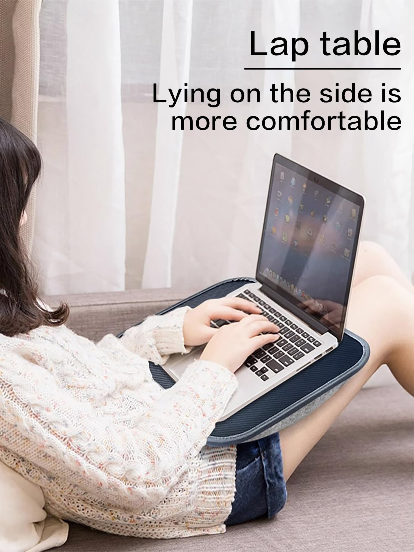 veimisecerts Laptop Lap Desk, Fits up to 14 Inch Laptops,Great for Home ...