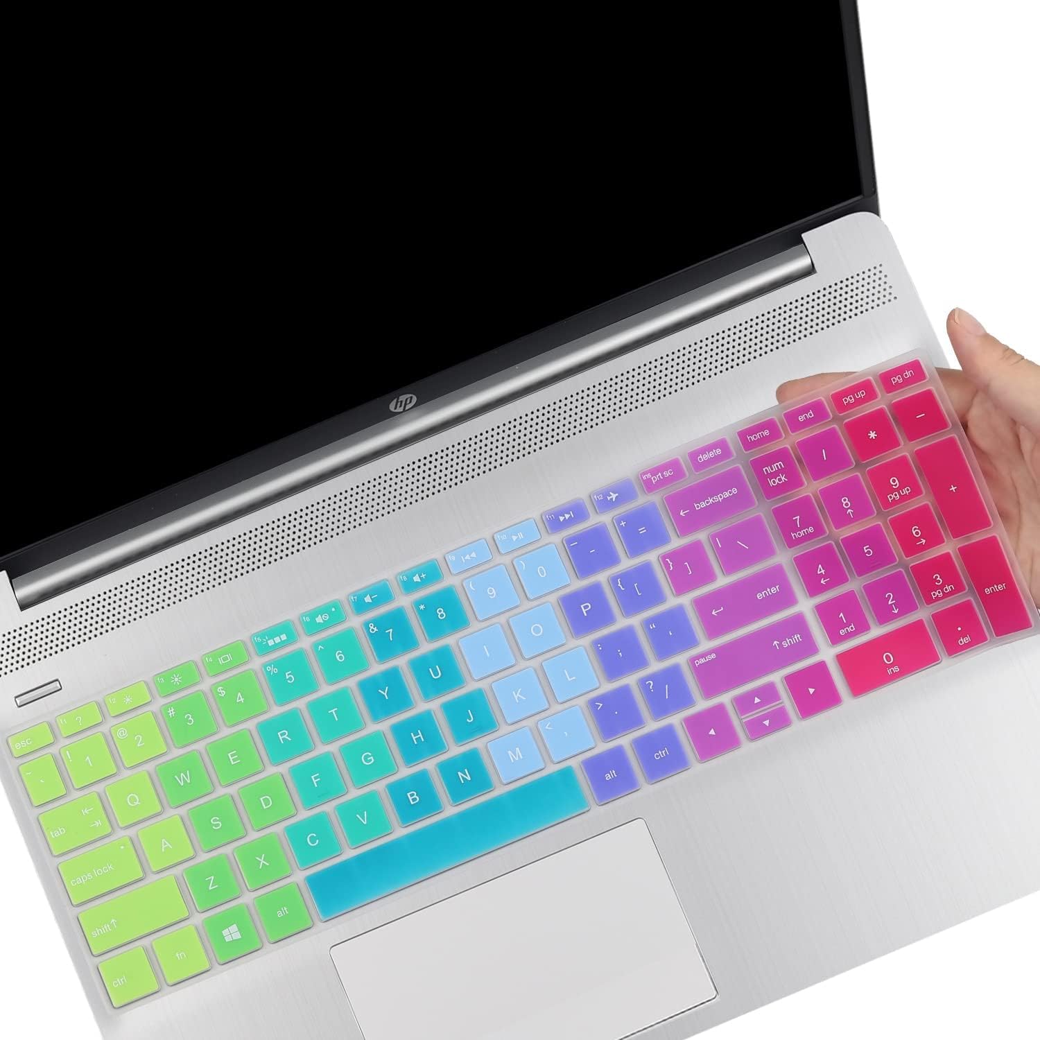 VNJ ACCESSORIES Keyboard Protector Silicone Skin Cover for HP 15 Thin ...