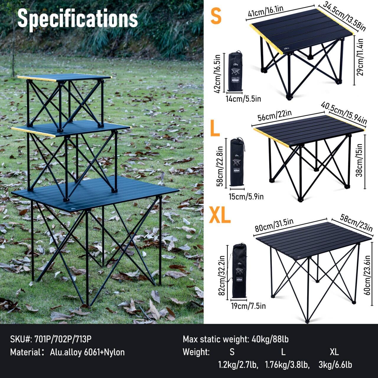 Snapklik.com : iClimb Ultralight Compact Camping Folding Table