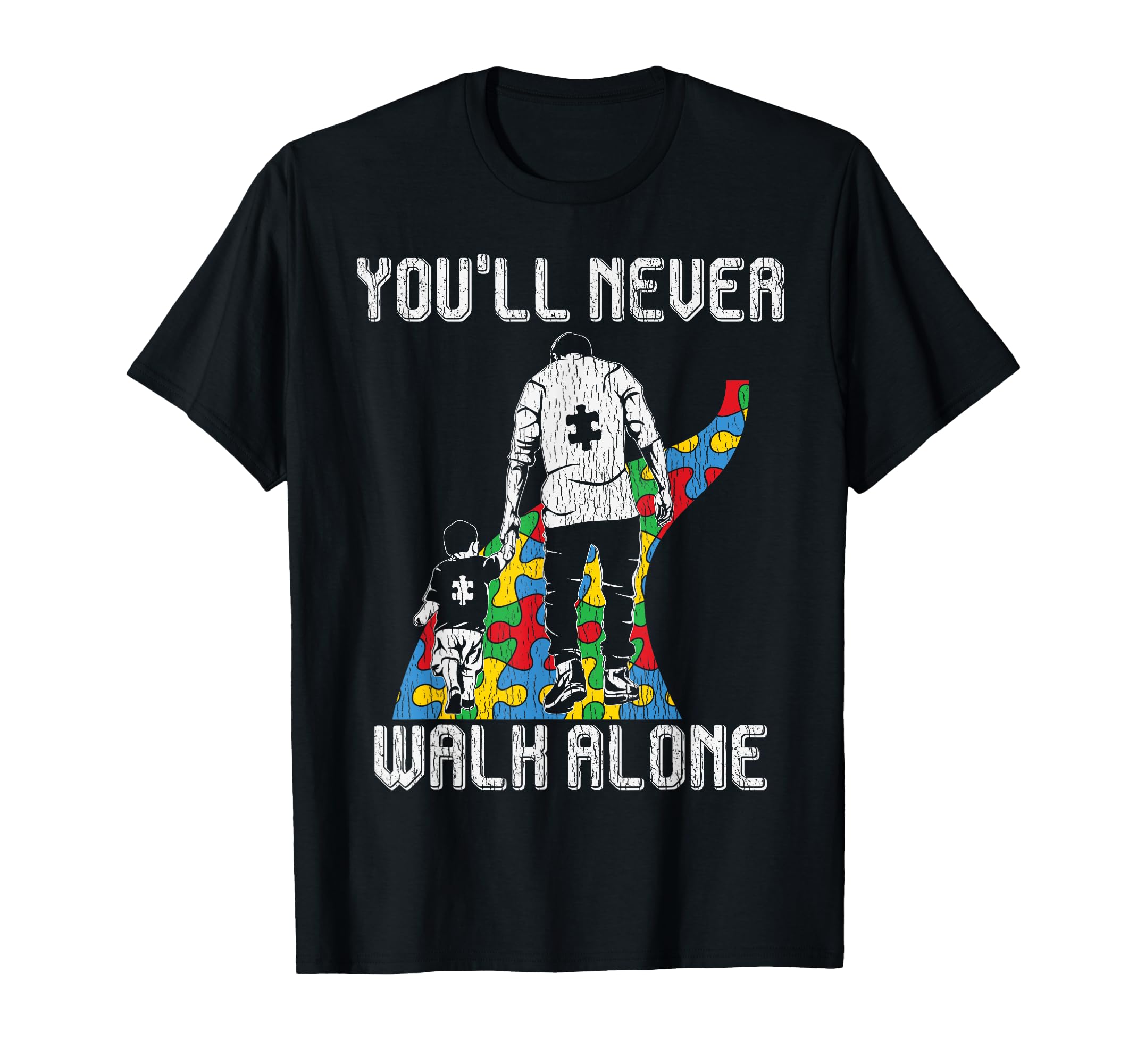 Amazon.com: Vintage Father Son Family Autistic Kids Autism Awareness ...