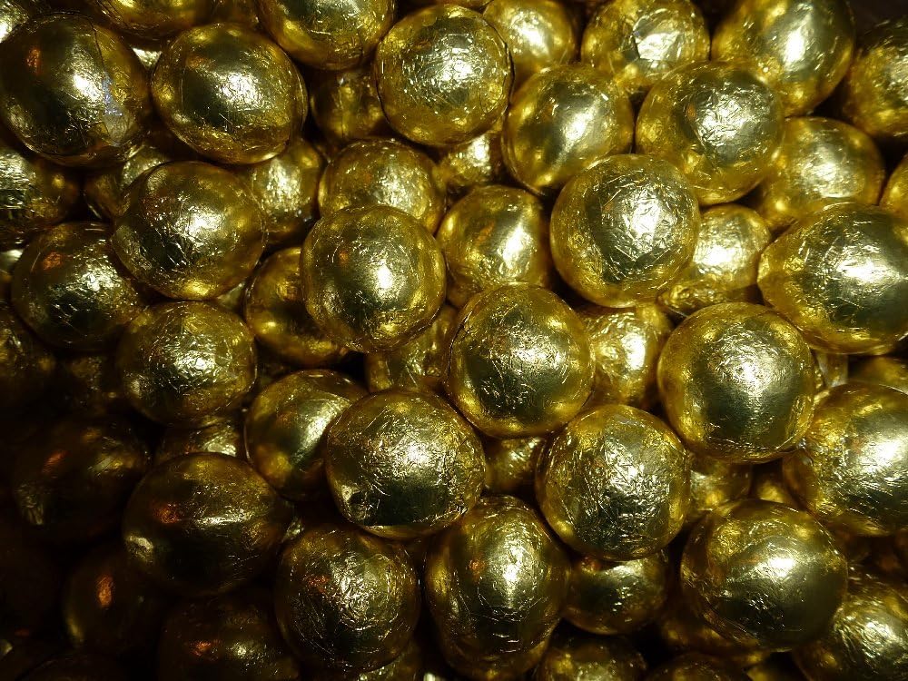 50 GOLD FOIL CHOCOLATE BALLS WEDDING FAVOURS : Amazon.co.uk: Home & Kitchen