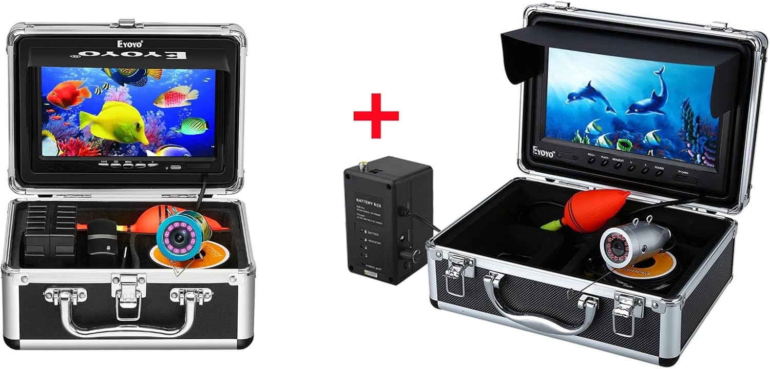Amazon.com: Eyoyo Underwater Fishing Camera 7 inch 15m w/o DVR + 9 inch 15m w/DVR : Electronics
