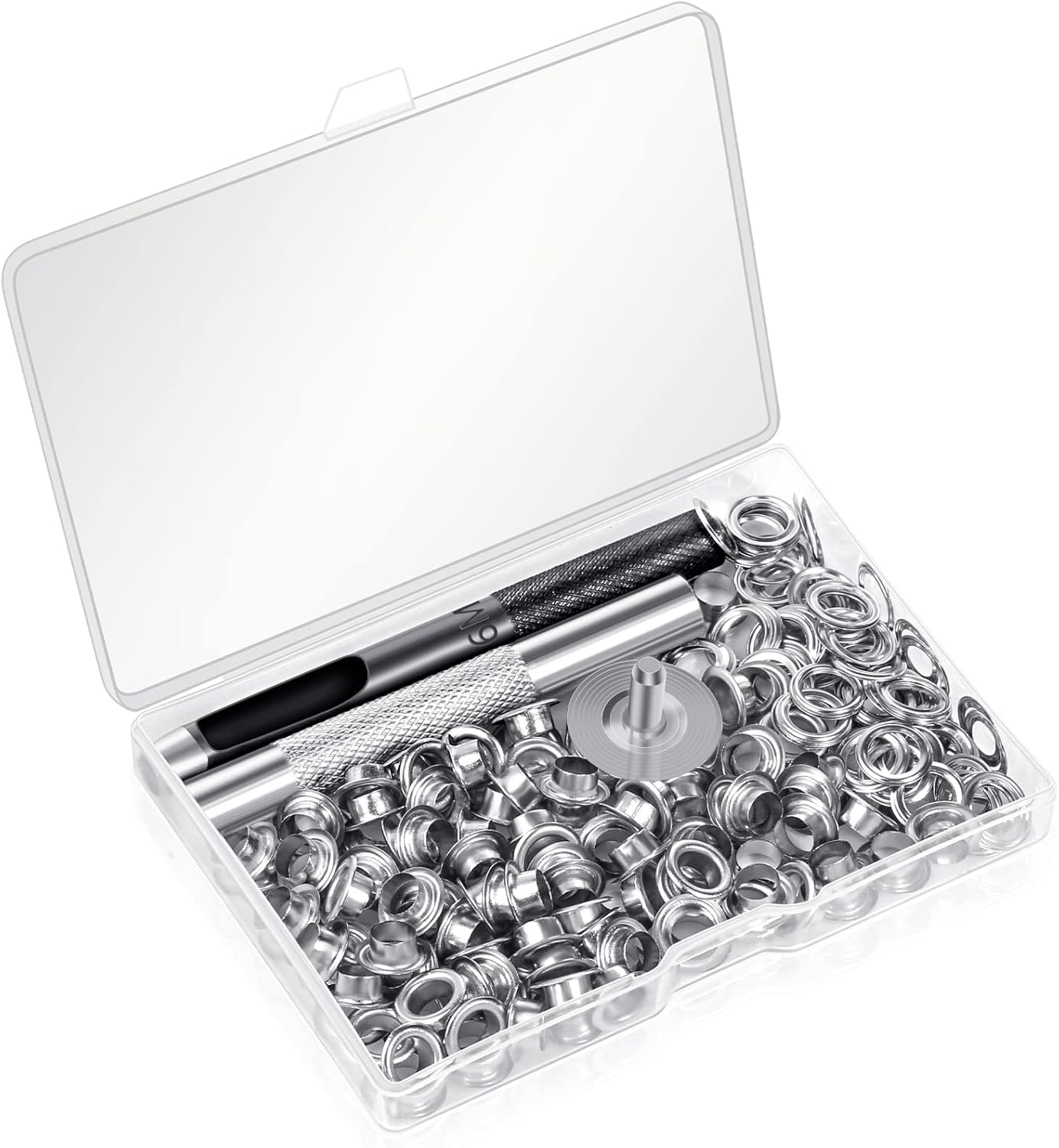 120 Sets Grommet Tool Kit 1/4 Inch, Cridoz 1/4 Grommet Eyelets Kit with ...