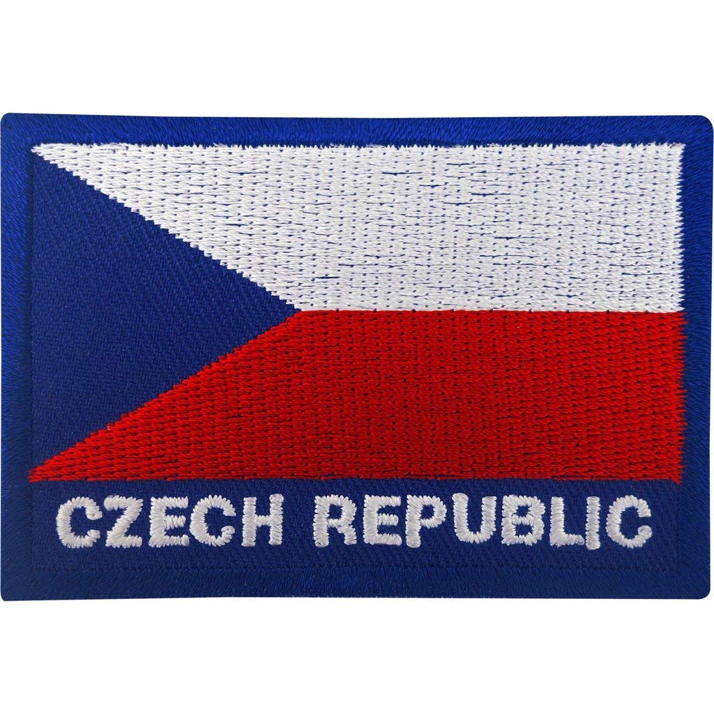 Amazon.com: Czech Republic Flag Patch Iron On/Sew On Badge Embroidered ...