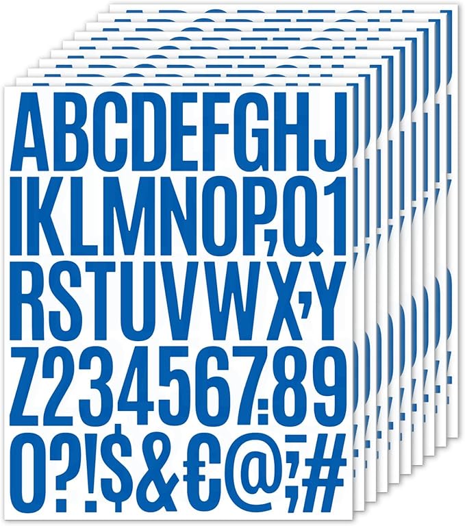 Amazon.com: 10 Sets Vinyl Letter Stickers,2 inch Self-Adhesive Alphabet ...