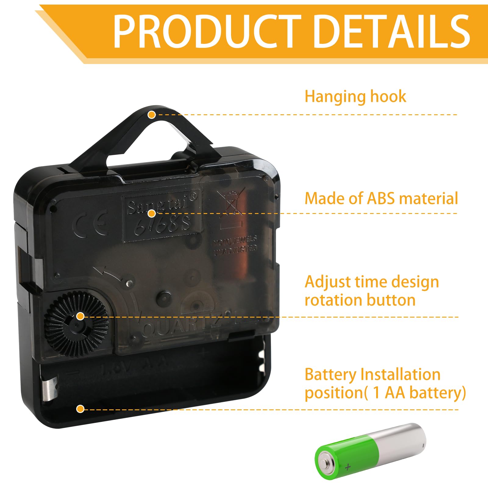 Motor Aa Battery Powered Clock Offis Clock | Cromwell Tools