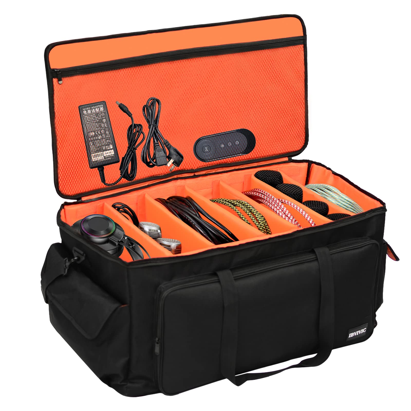 IBVIVIC High Capacity Gig Band Cable File Bag, 600D Oxford With with ...