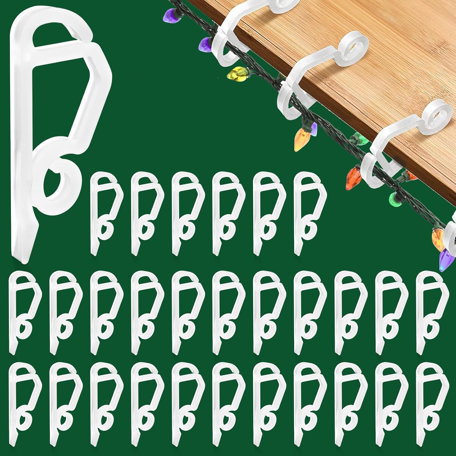 Amazon.com: Playneeu Christmas Light Clips, Hooks and Hangers for ...
