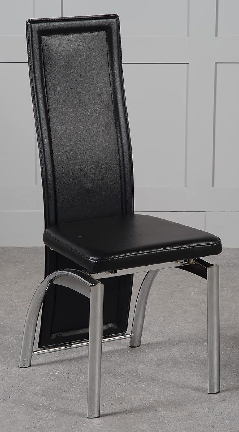 Modern Furniture Direct Alisa 6 Dining Chairs Black Leather Dining ...