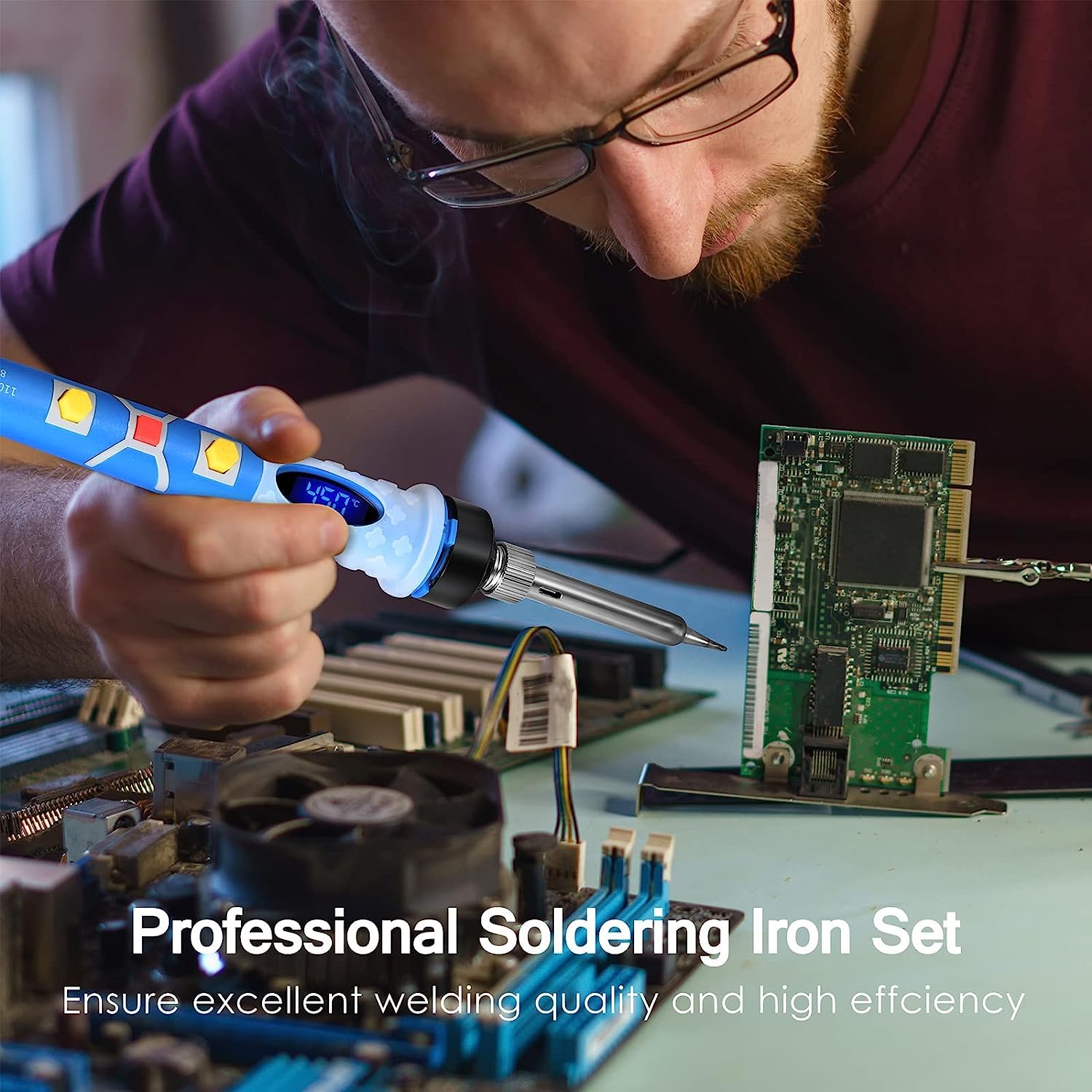 Snapklik.com : Soldering Iron Kit,80W LCD Screen Soldering Iron ...
