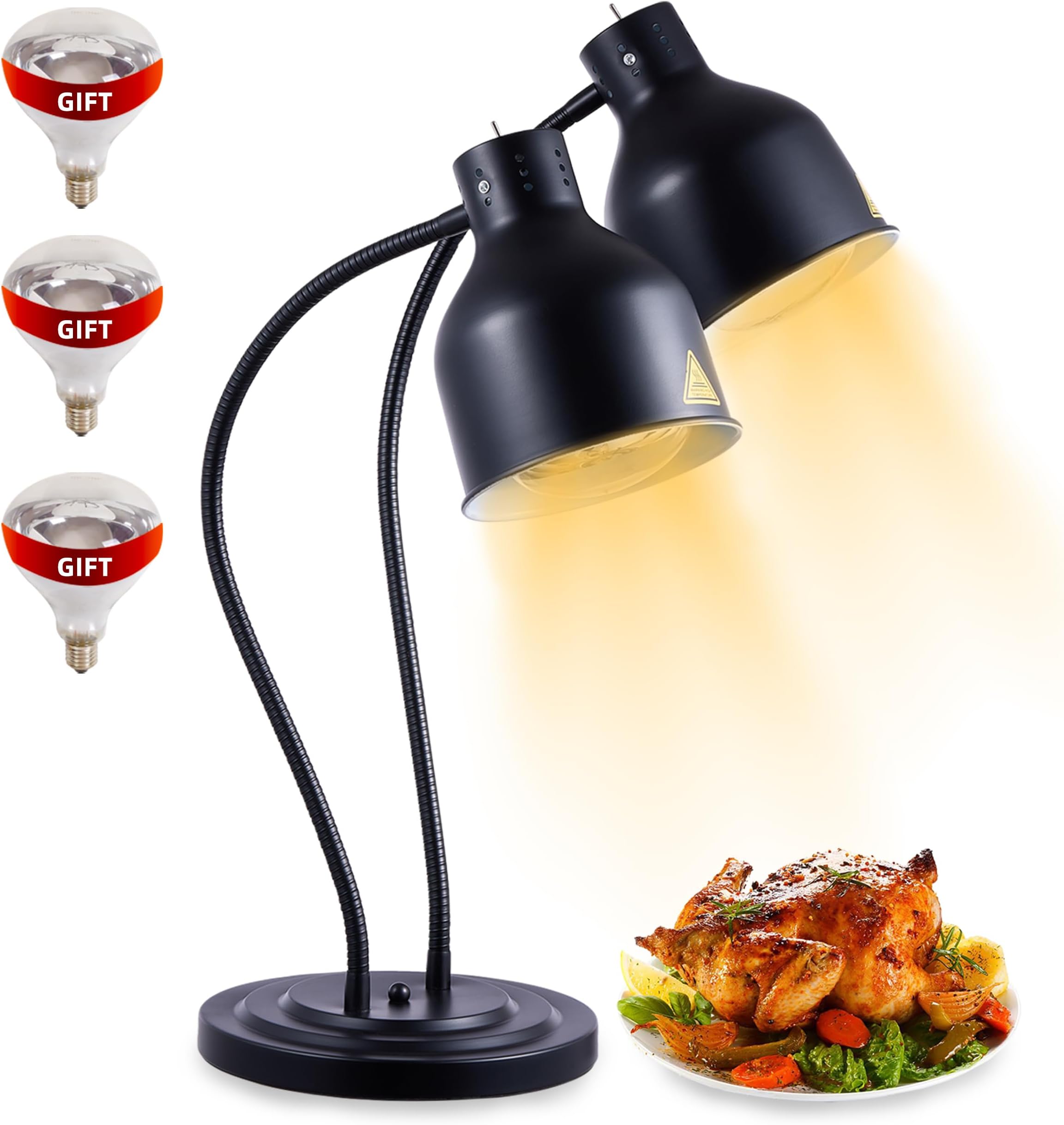 Amazon.com: Food Heat Lamp: [Rapid-Heating Bulbs Included] [Steady ...