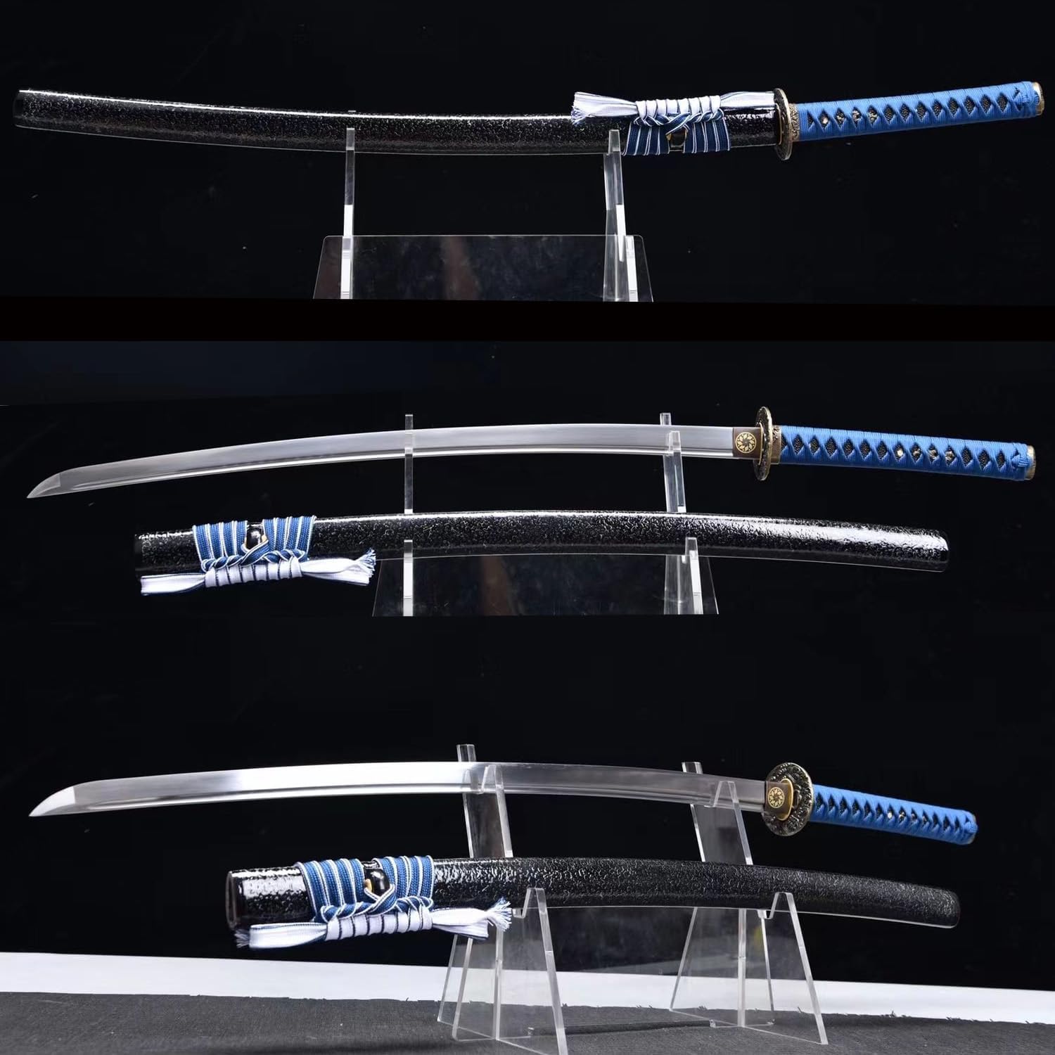 Amazon.com : HERO SWORD-sea Wave Samurai Katana Handmade High Manganese ...